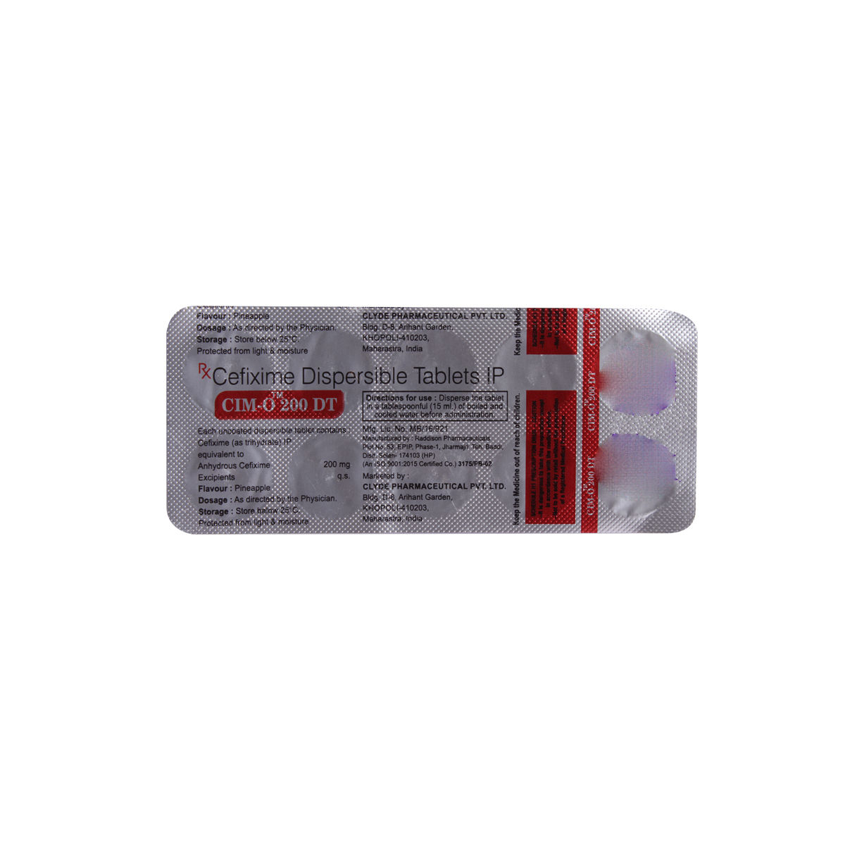 Cim-O 200 mg DT Tablet 10's Price, Uses, Side Effects, Composition ...