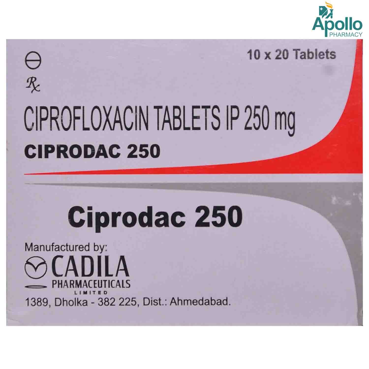 CIPRODAC 250MG TABLET Price, Uses, Side Effects, Composition - Apollo ...