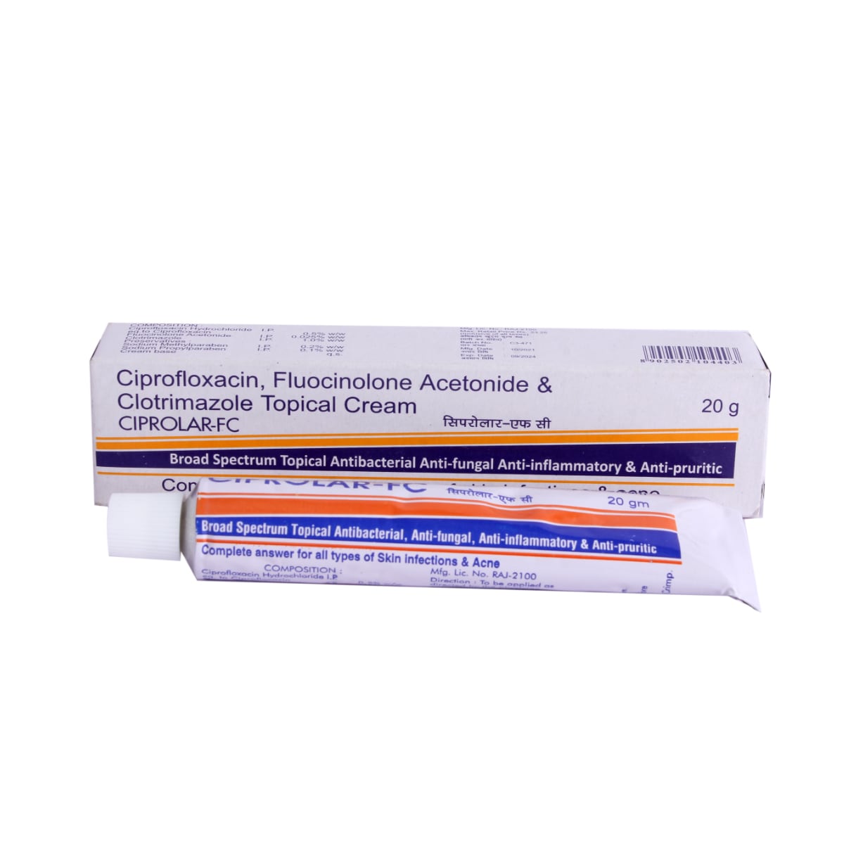 Ciprolar Fc Cream 20gm Price, Uses, Side Effects, Composition - Apollo ...
