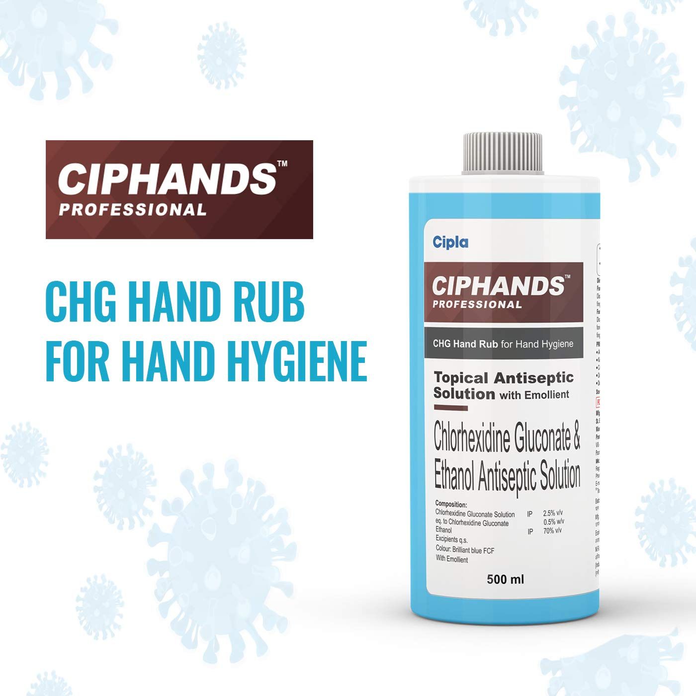 Ciphands Professional Chg Hand Rub 500ml (Cipla) Price, Uses, Side ...