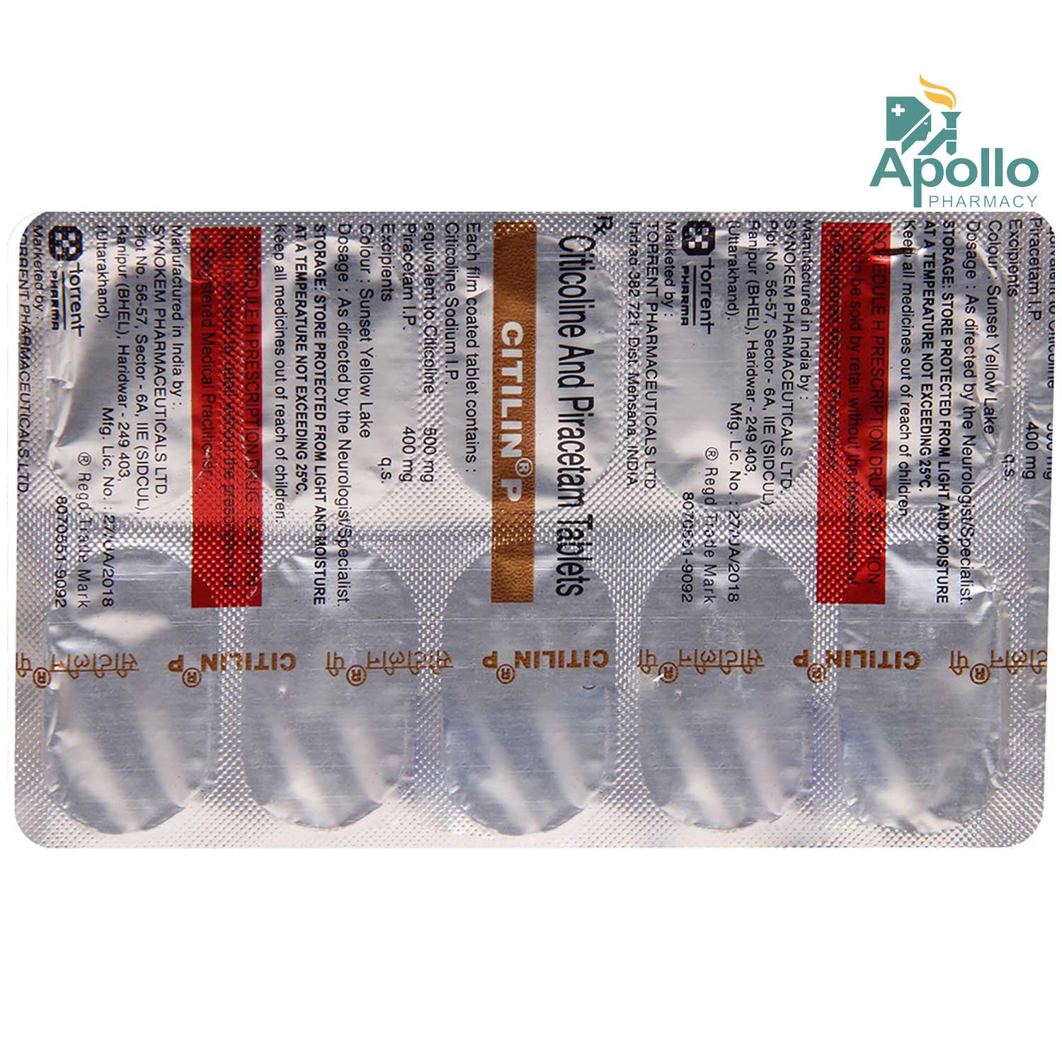 Citilin P Tablet 10's Price, Uses, Side Effects, Composition - Apollo ...