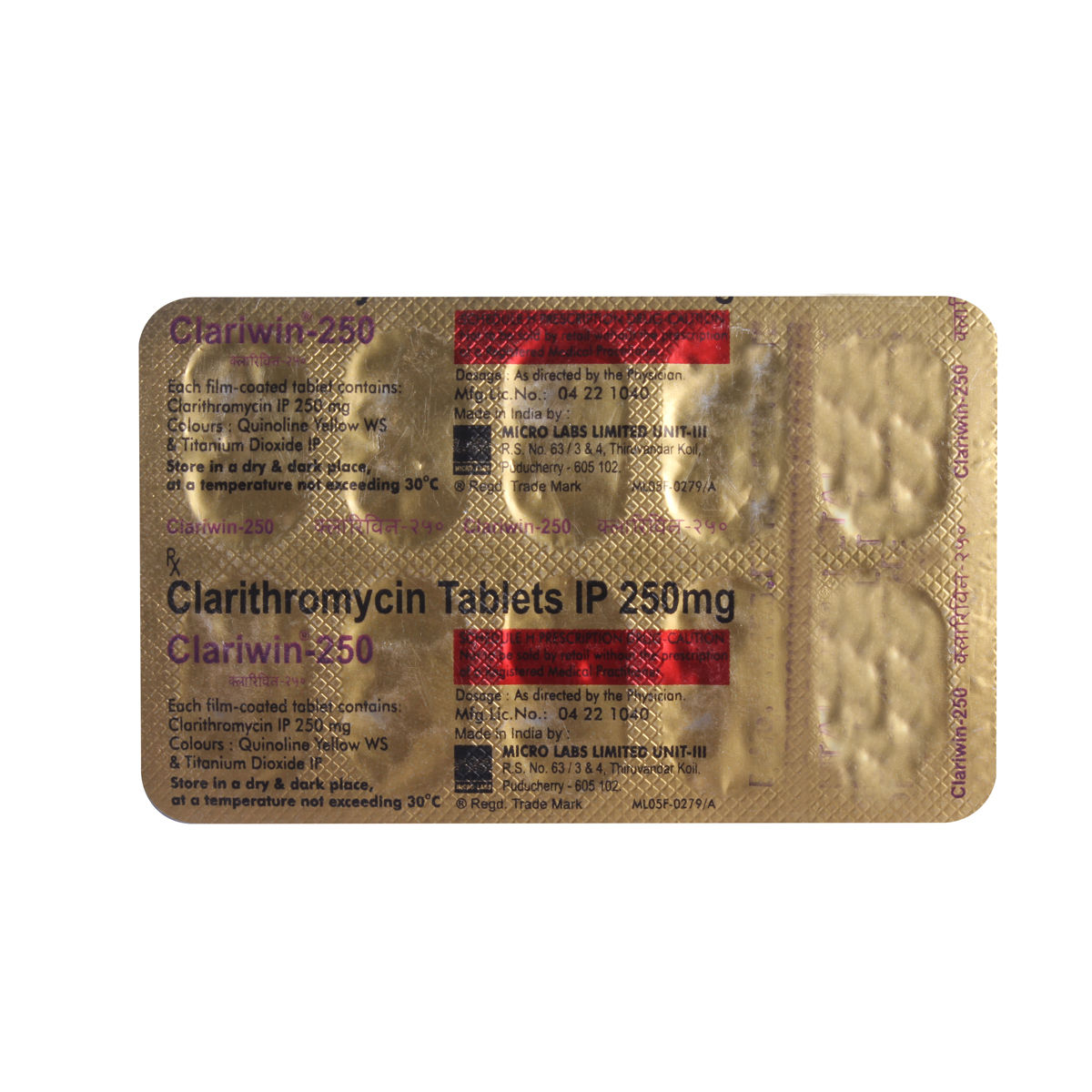 Clariwin 250 Tablet 10's Price, Uses, Side Effects, Composition ...