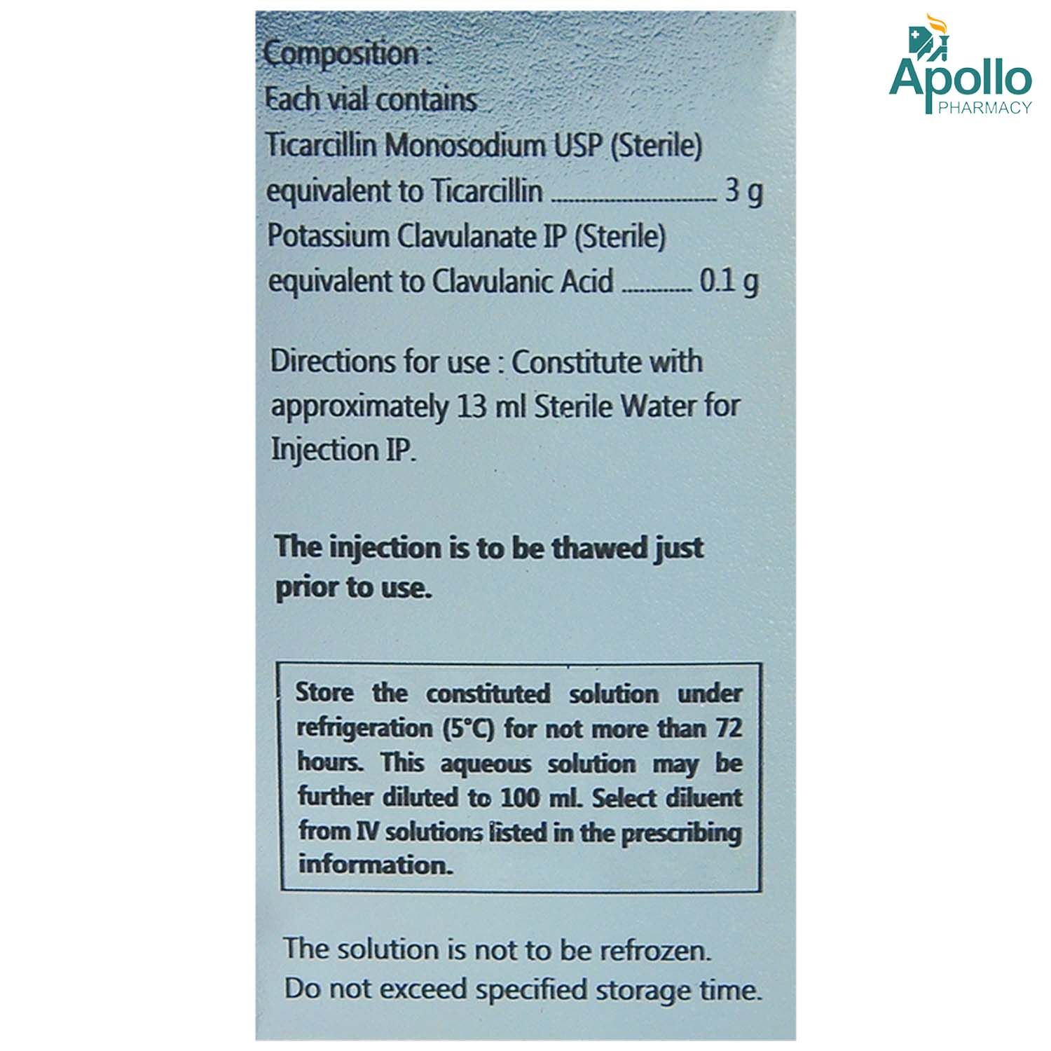 Clatiplus 3.1gm Injection Price, Uses, Side Effects, Composition ...