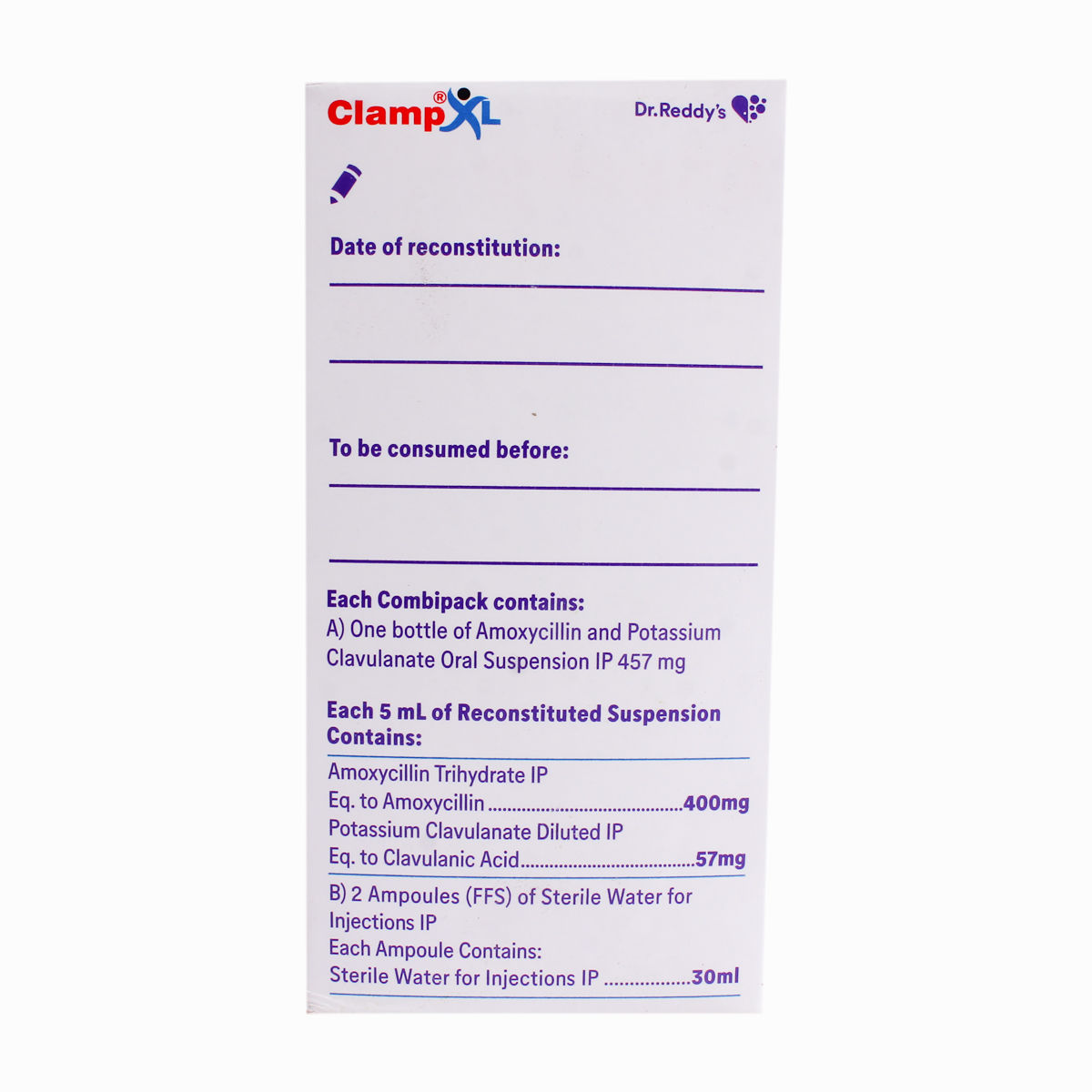 Clamp-Xl Paediatric Suspension 13.2G/60Ml Price, Uses, Side Effects ...