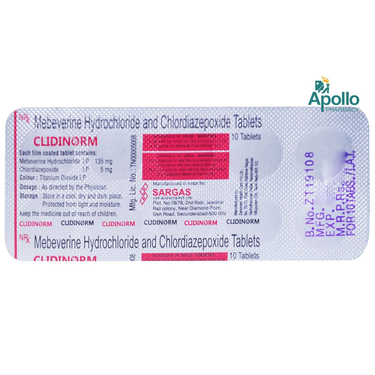 CLIDINORM TABLET 10'S Price, Uses, Side Effects, Composition - Apollo ...