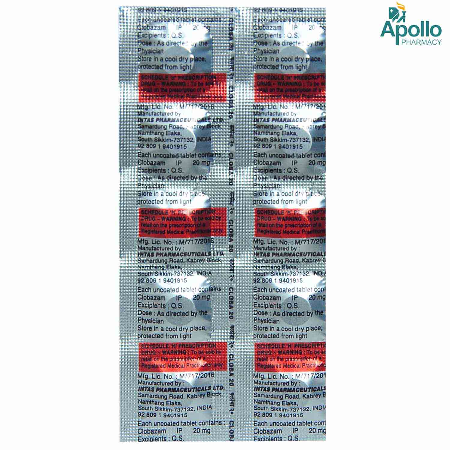 CLOBA 20MG TABLET Price, Uses, Side Effects, Composition - Apollo Pharmacy