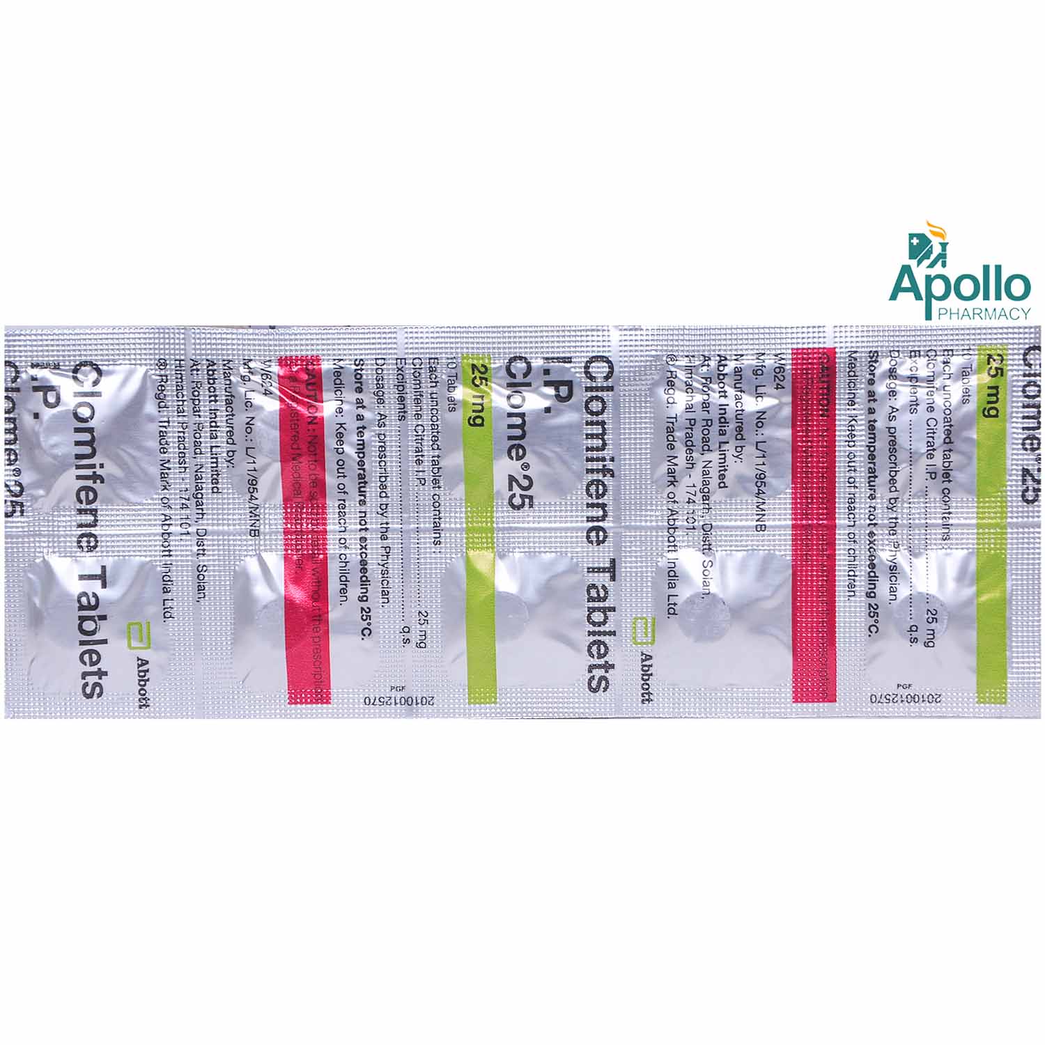 Clome 25mg Tablet 10's Price, Uses, Side Effects, Composition - Apollo ...