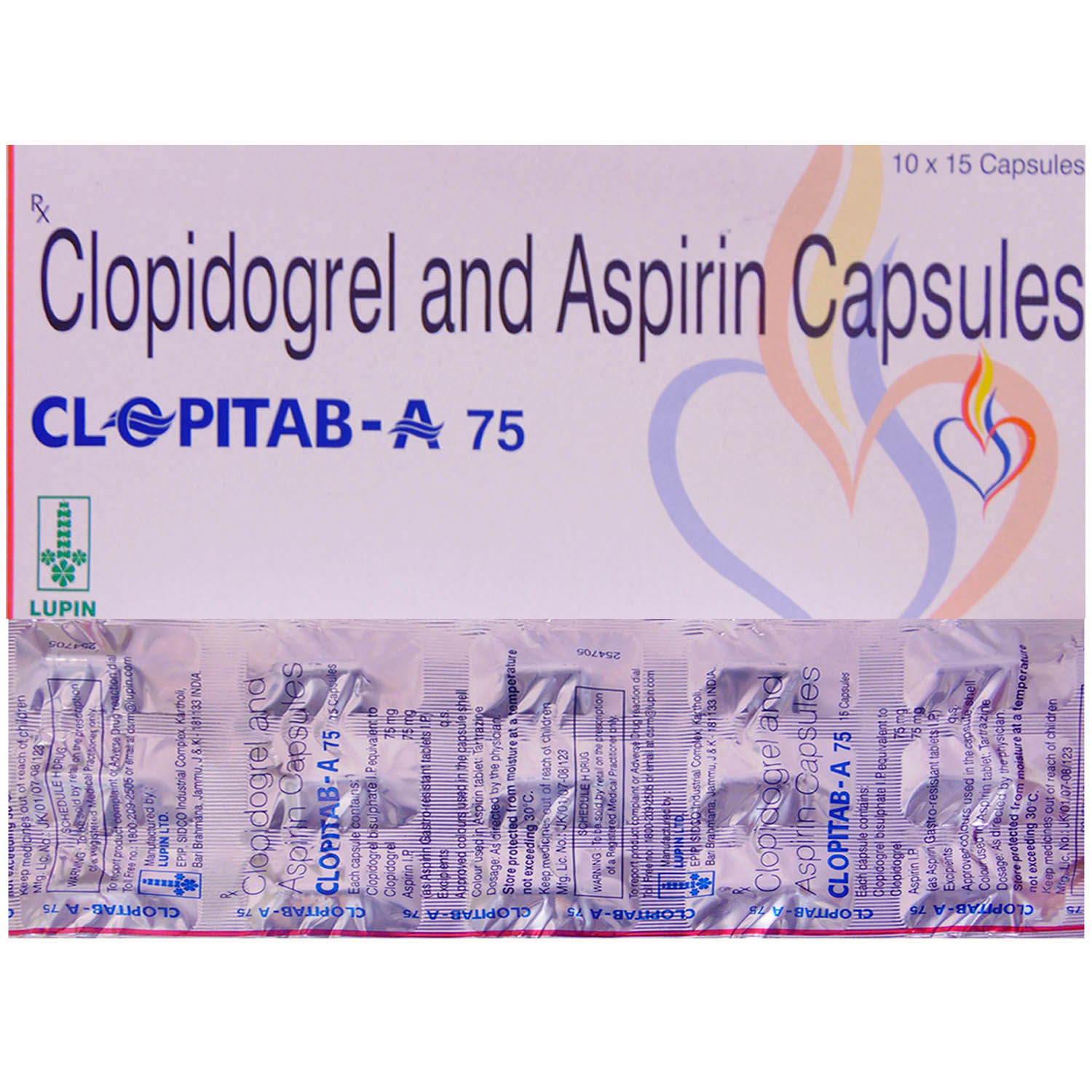Clopitab-A 75 Capsule 15's Price, Uses, Side Effects, Composition ...