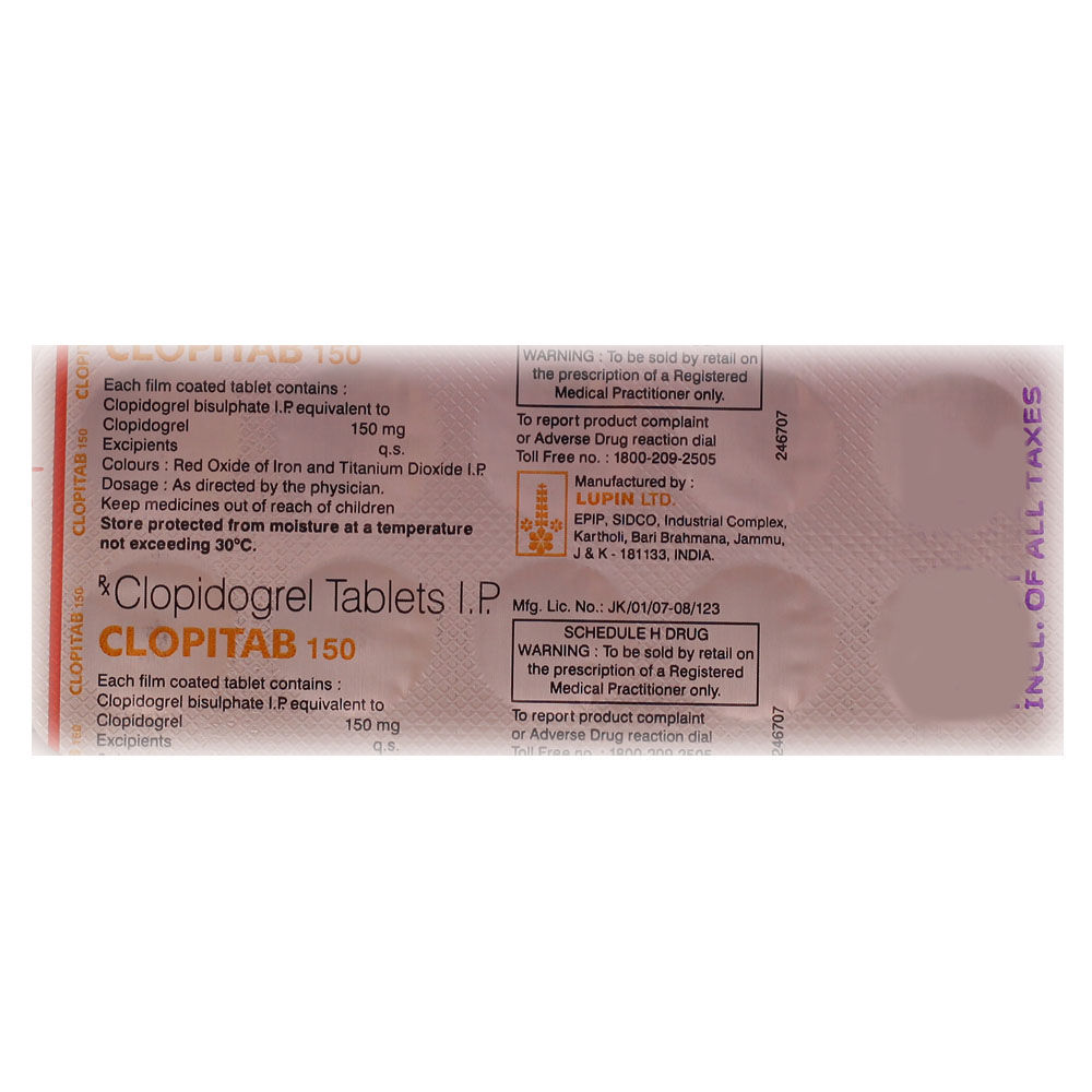 Clopitab 150 Tablet 10's Price, Uses, Side Effects, Composition ...