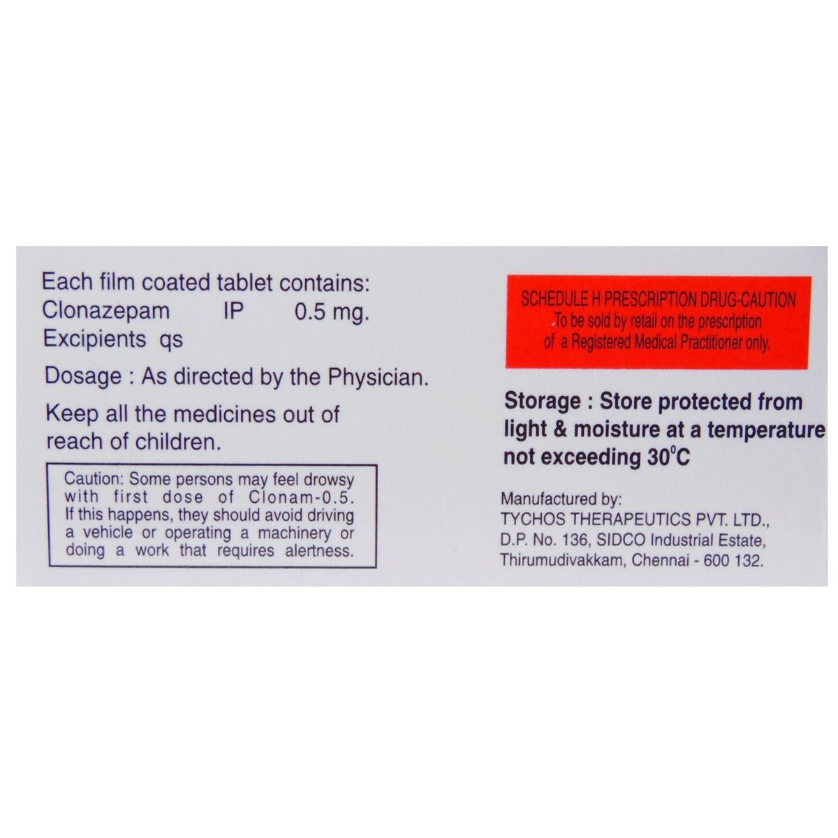 CLONAM 0.5MG TABLET Price, Uses, Side Effects, Composition - Apollo ...