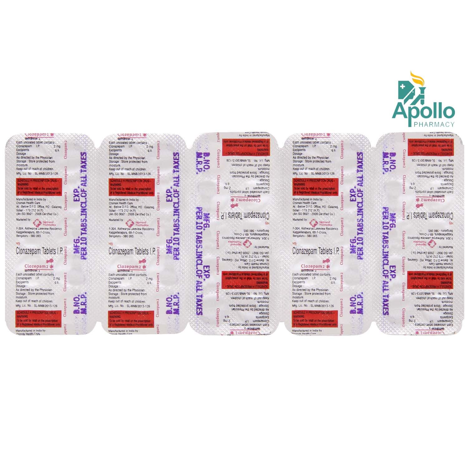 CLOZEPAM 2MG TABLET Price, Uses, Side Effects, Composition - Apollo ...