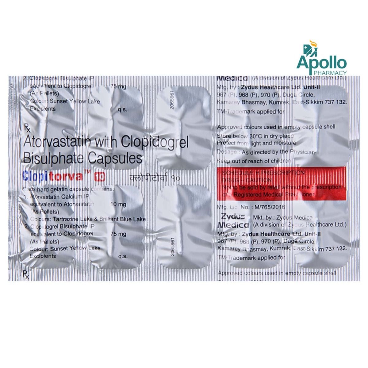 Clopitorva 10 Capsule 10's Price, Uses, Side Effects, Composition ...