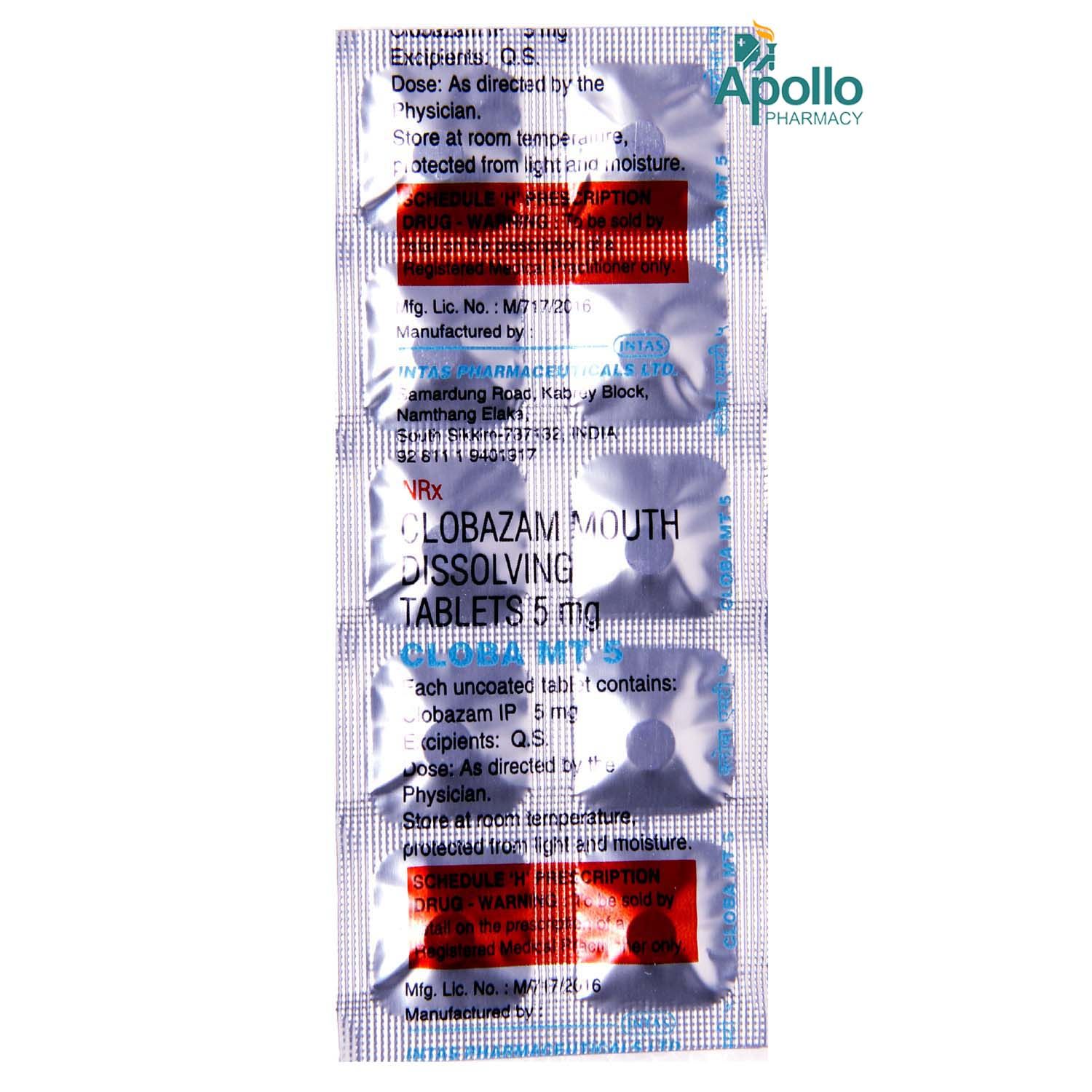 CLOBA MT 5MG TABLET Price, Uses, Side Effects, Composition - Apollo ...