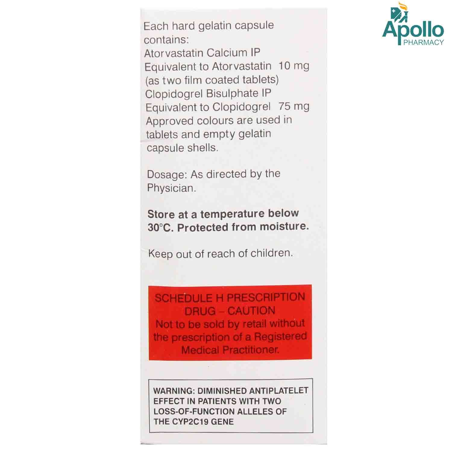 Clopitab CV 10 Capsule 15's Price, Uses, Side Effects, Composition ...