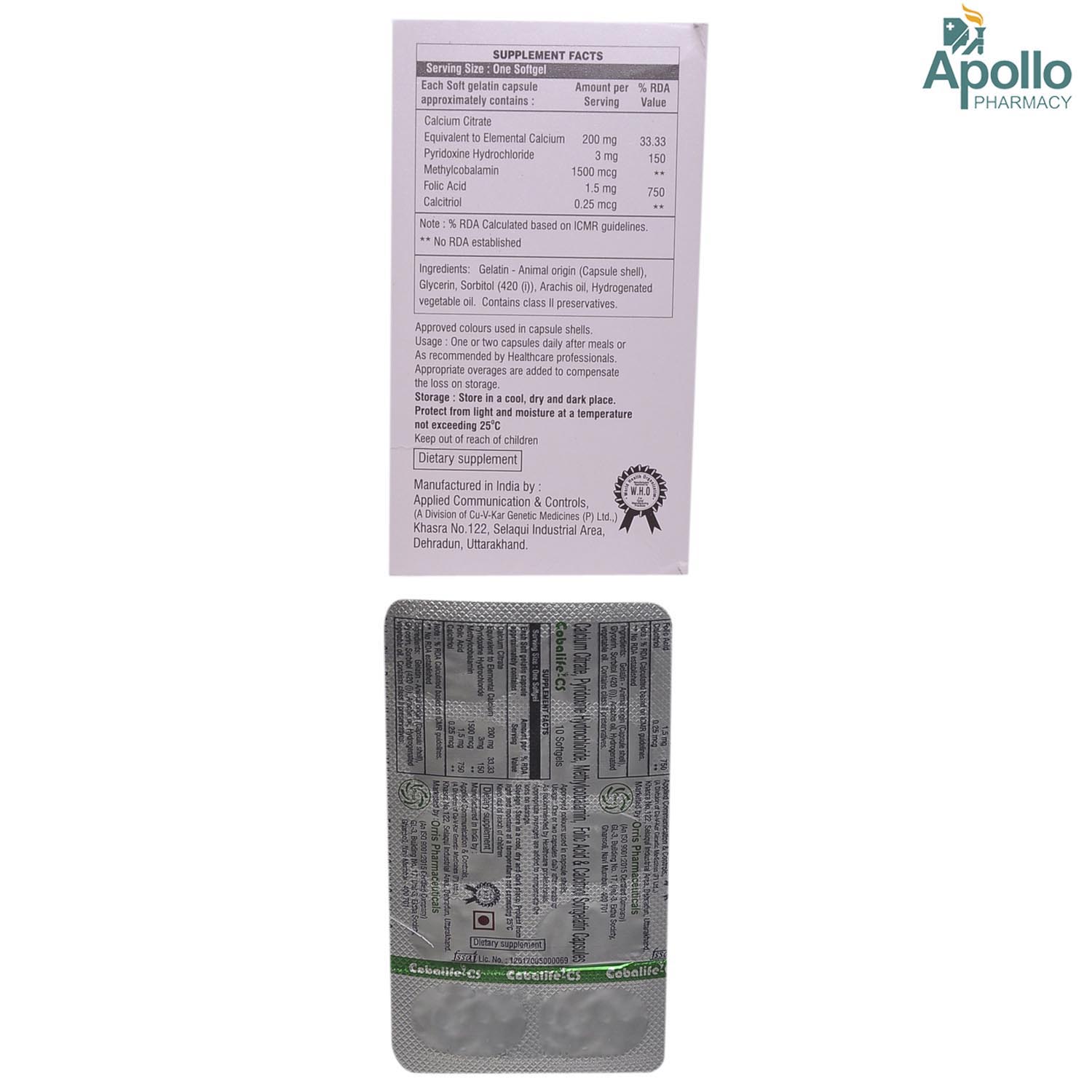 Cobalife CS Capsule 10's Price, Uses, Side Effects, Composition ...