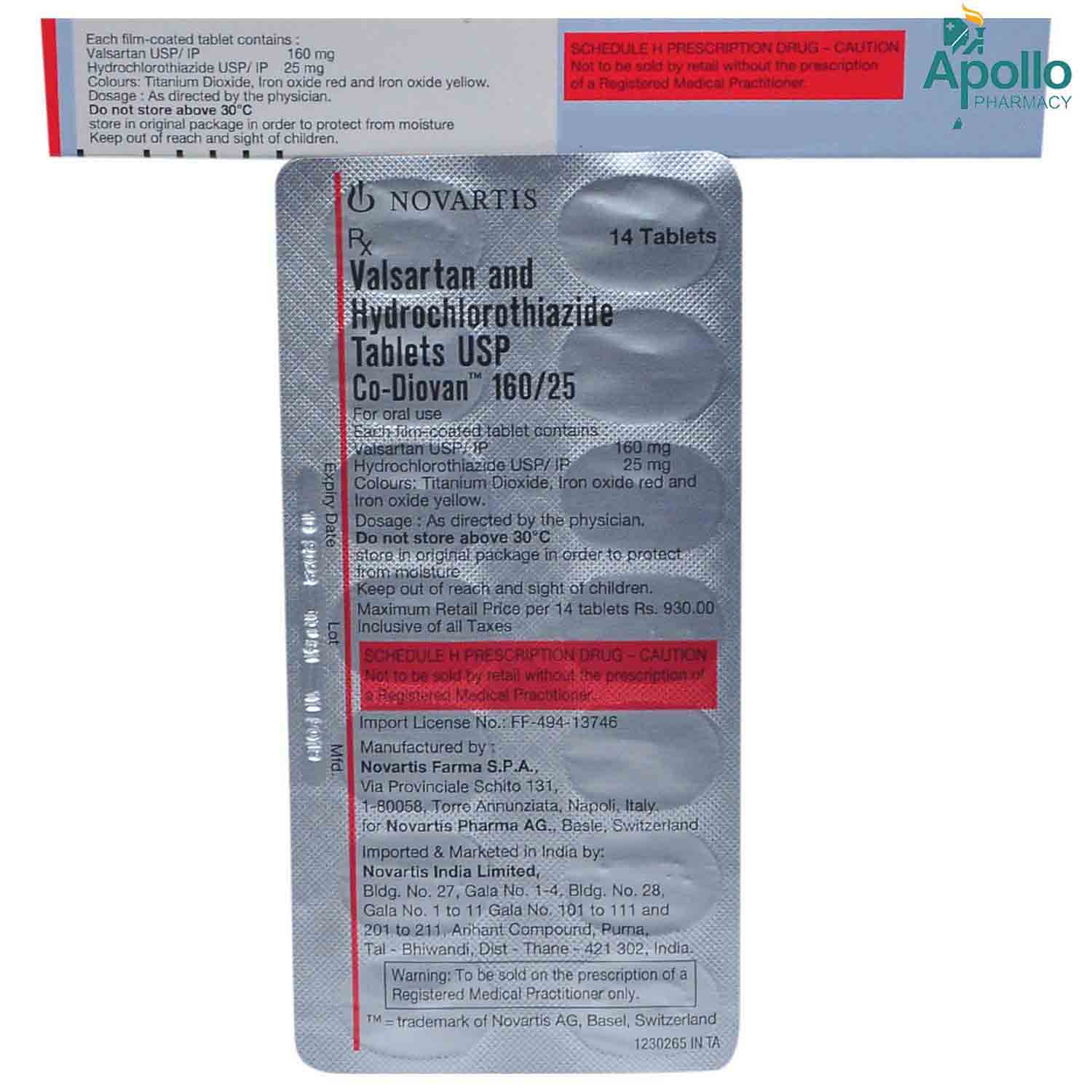 CODIOVAN 160/25MG TABLET Price, Uses, Side Effects, Composition ...