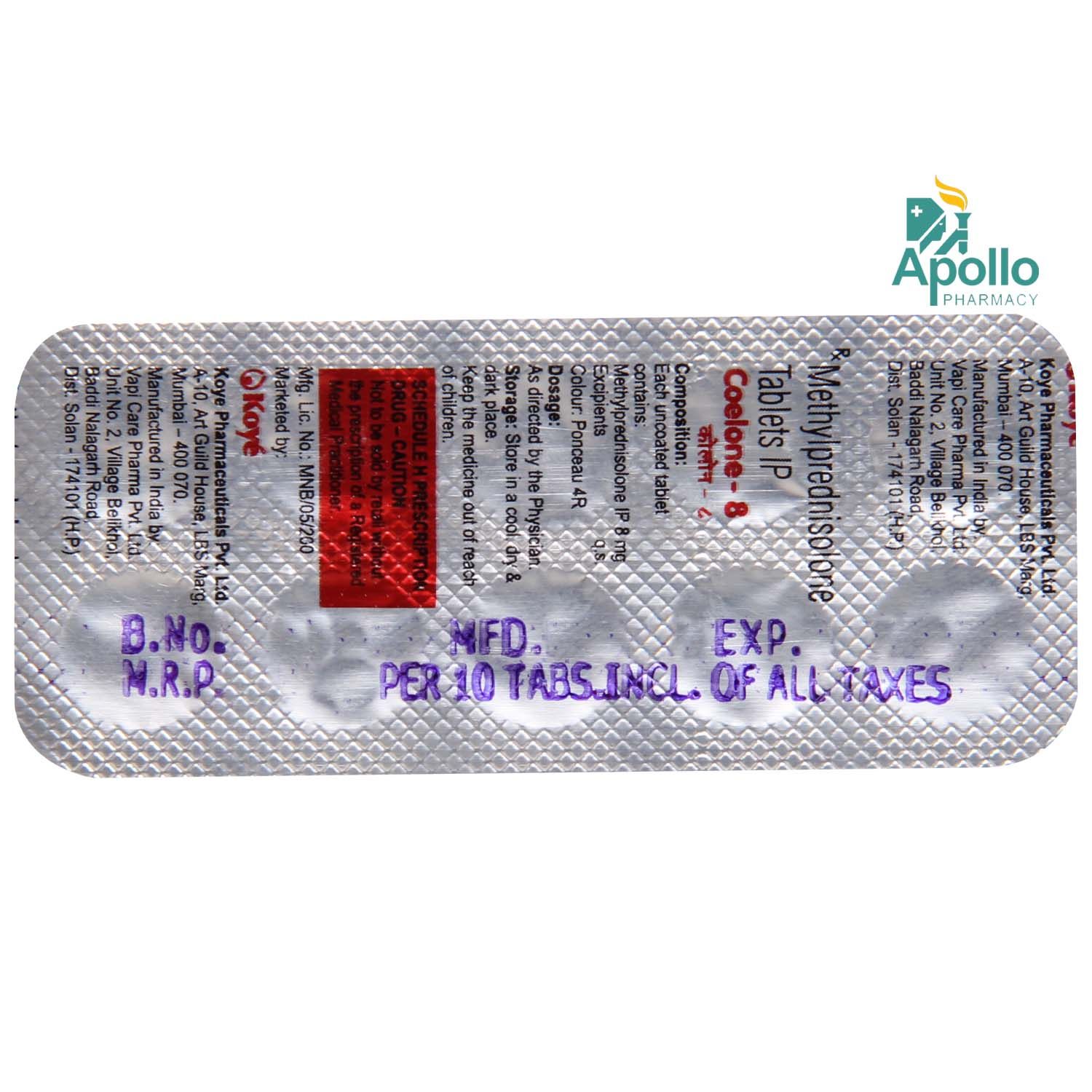 COELONE 8MG TABLET Price, Uses, Side Effects, Composition - Apollo Pharmacy