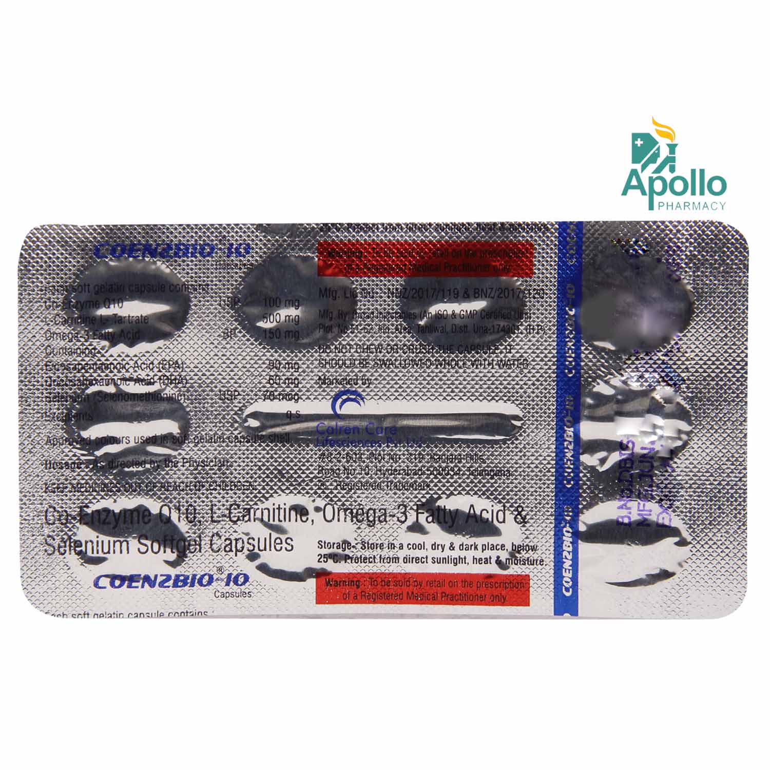 Coenzbio 10 Capsule 10's Price, Uses, Side Effects, Composition ...