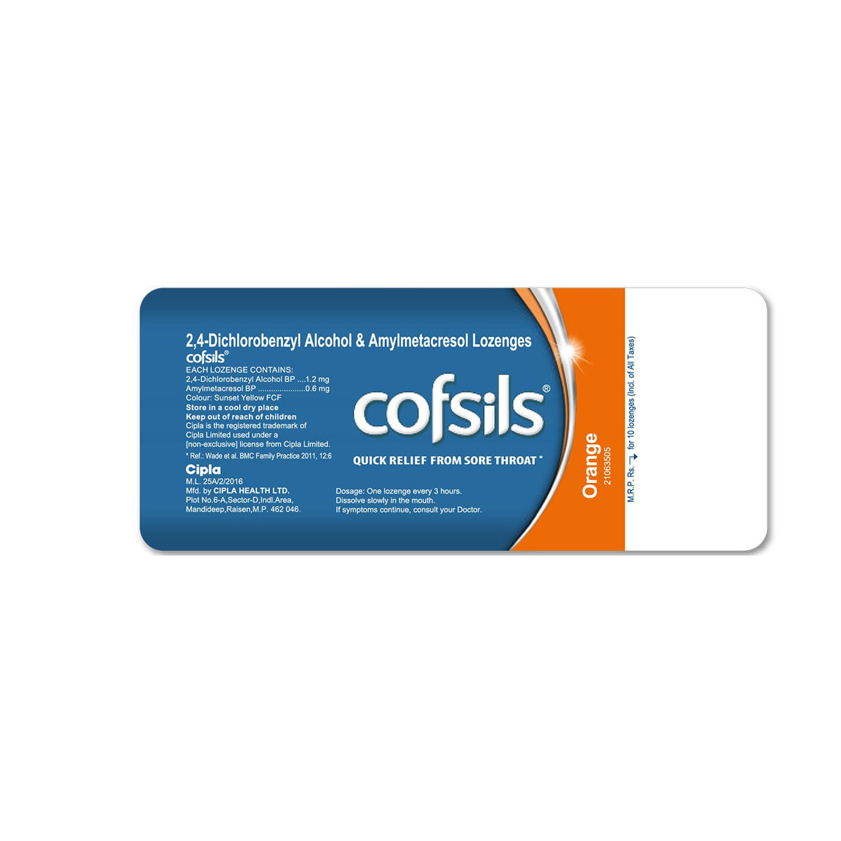 Cofsils Orange Lozenges 10's Price, Uses, Side Effects, Composition ...