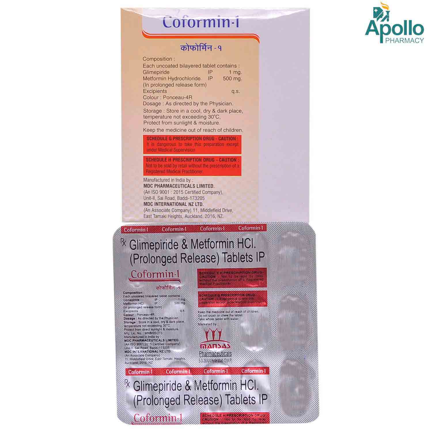 COFORMIN 1MG TABLET 15'S Price, Uses, Side Effects, Composition ...