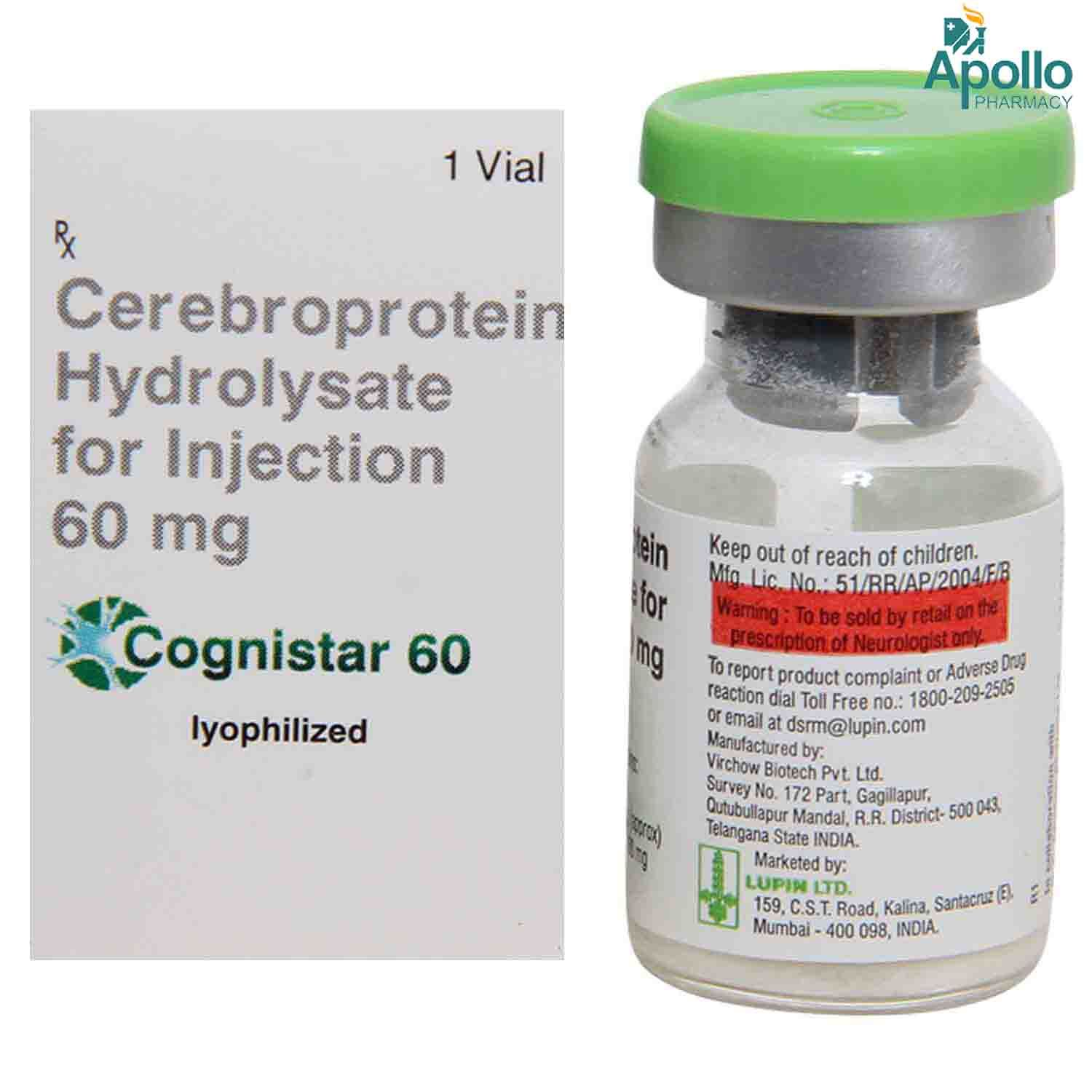 Cognistar 60 Injection Price, Uses, Side Effects, Composition - Apollo ...