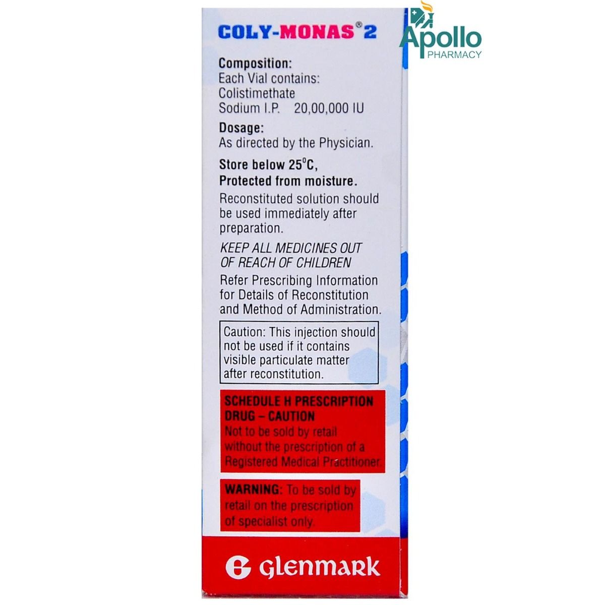 COLYMONAS VAIL 2MIU INJECTION Price, Uses, Side Effects, Composition ...