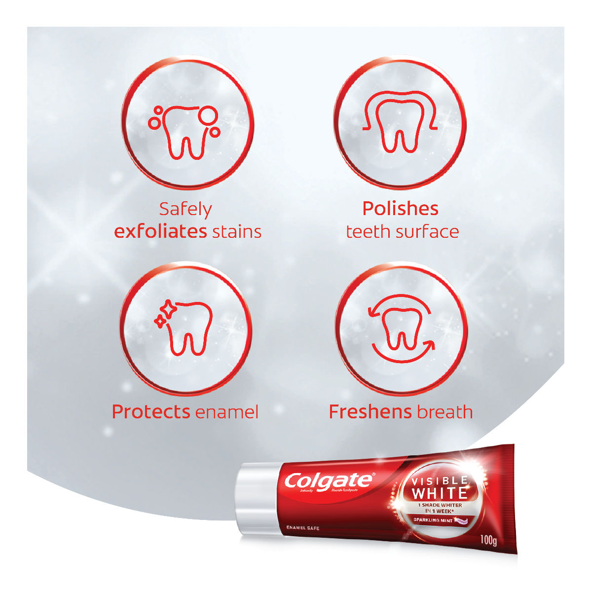 Colgate Visible White Sparkling Mint Toothpaste, 100 gm Price, Uses ...