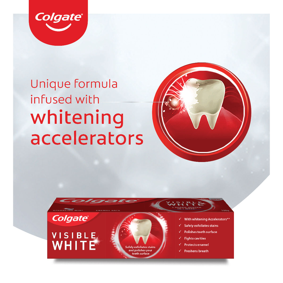 Colgate Visible White Sparkling Mint Toothpaste, 50 gm Price, Uses ...
