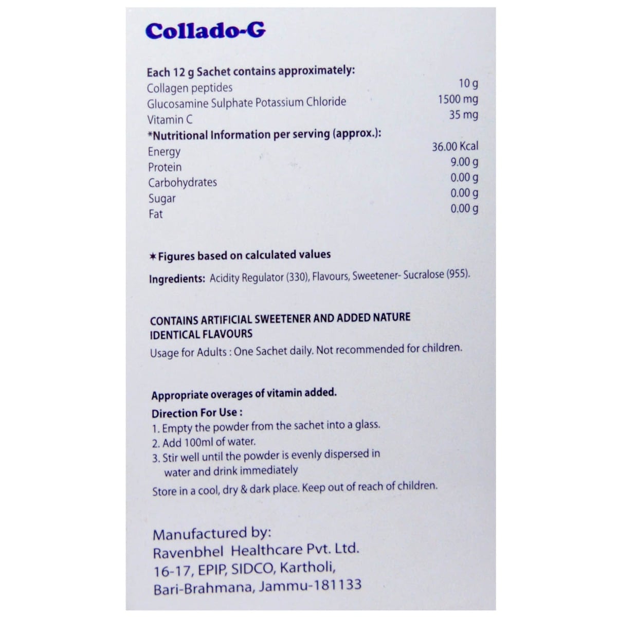 Collado G Sachet 12 gm Price, Uses, Side Effects, Composition - Apollo ...