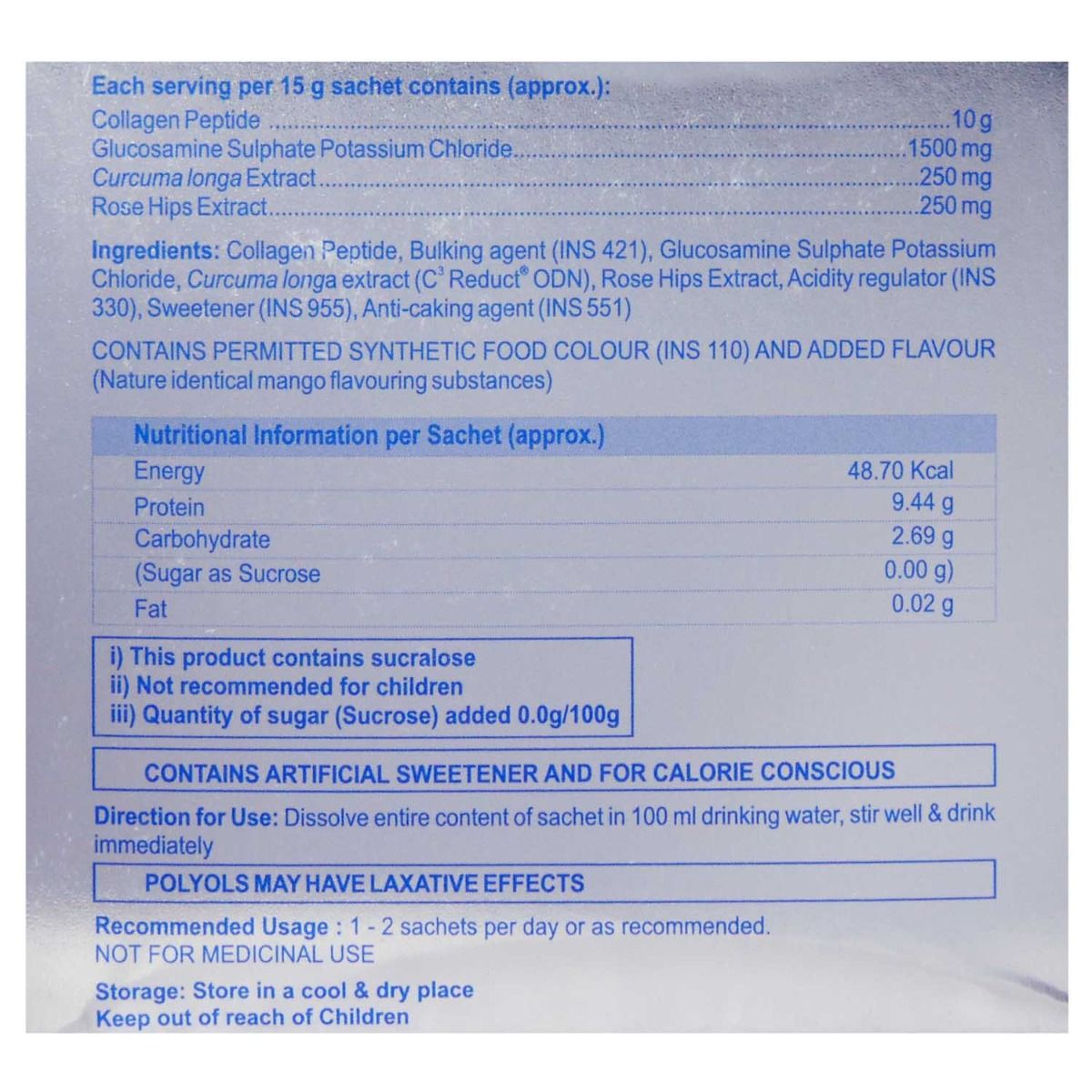 Collashot Forte Powder 15 gm Price, Uses, Side Effects, Composition ...