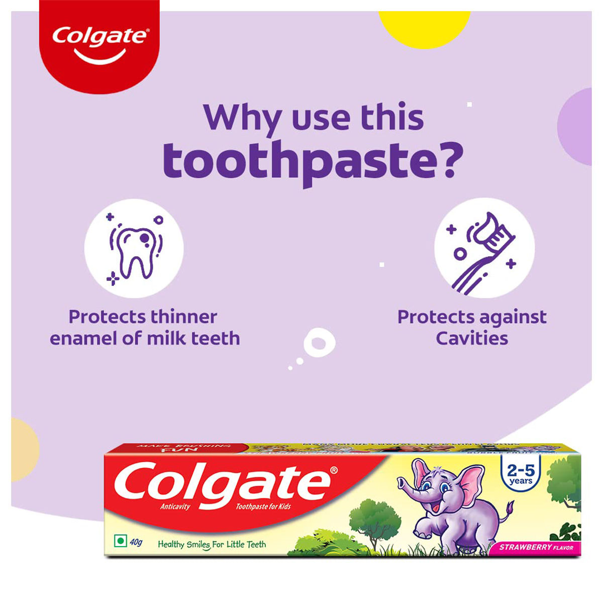 Colgate Natural Strawberry Flavour Kids Toothpaste for 3 to 5 Years ...
