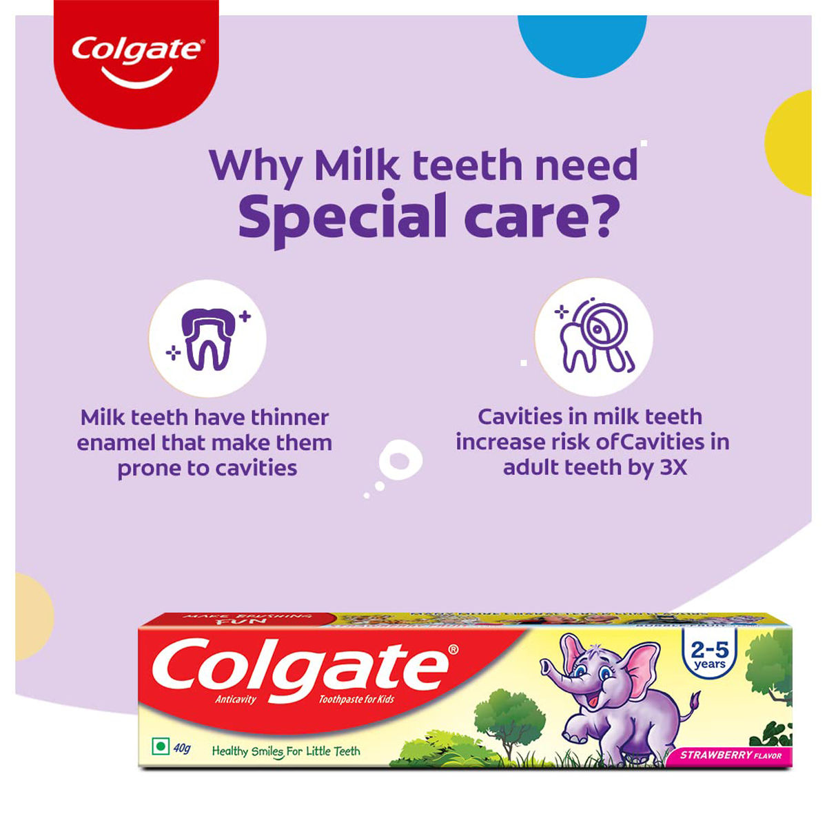 Colgate Natural Strawberry Flavour Kids Toothpaste for 3 to 5 Years ...