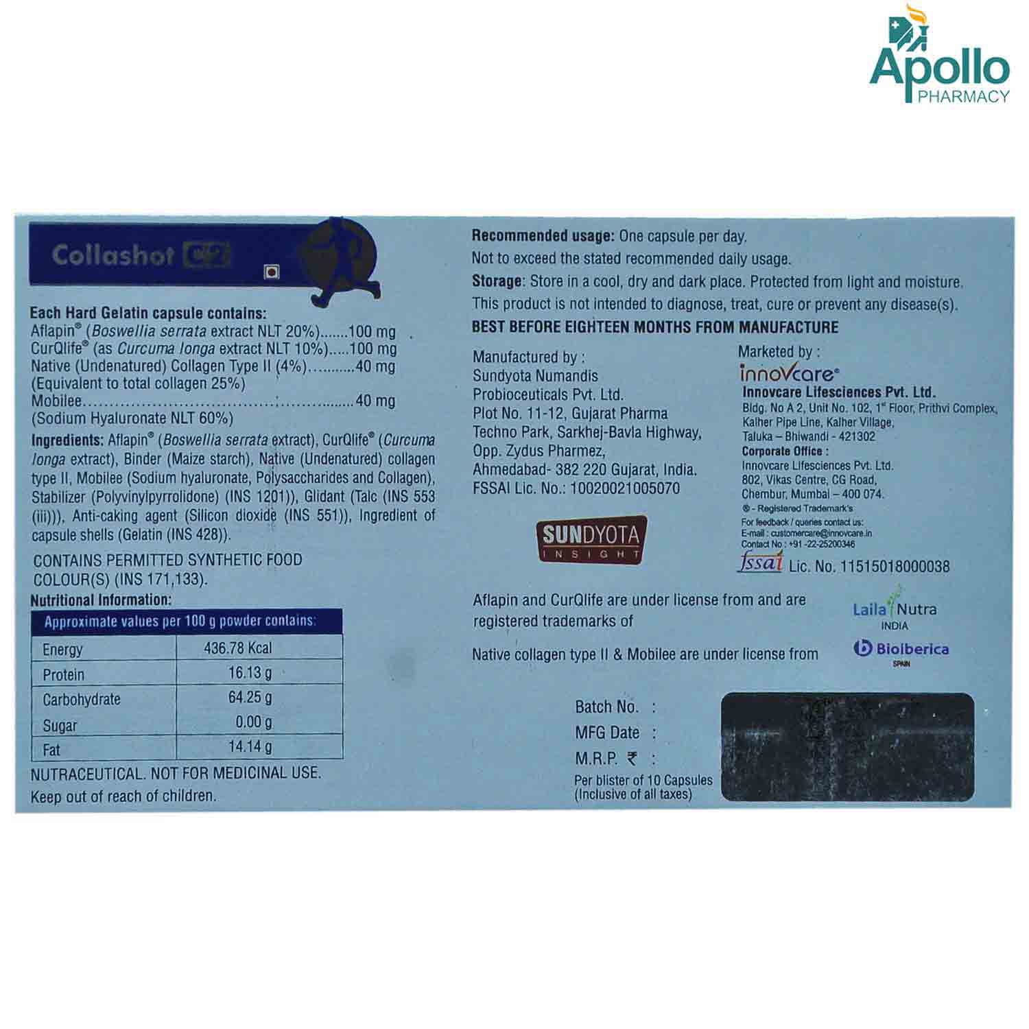 Collashot C2 Capsule 10's Price, Uses, Side Effects, Composition ...