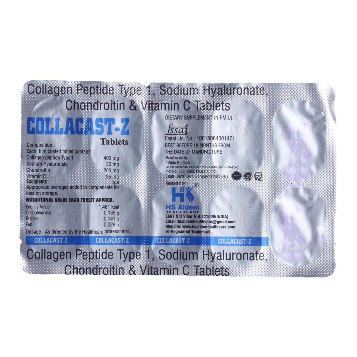 Collacast-Z Tablet 10's Price, Uses, Side Effects, Composition - Apollo ...