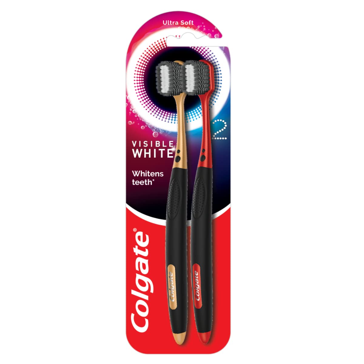 Colgate Visible White O2 Ultra Soft Toothbrush, 2 Count Price, Uses ...