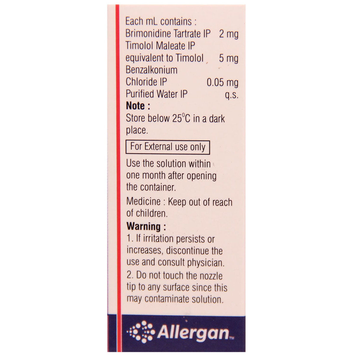 Combigan Ophthalmic Solution 5 ml Price, Uses, Side Effects ...