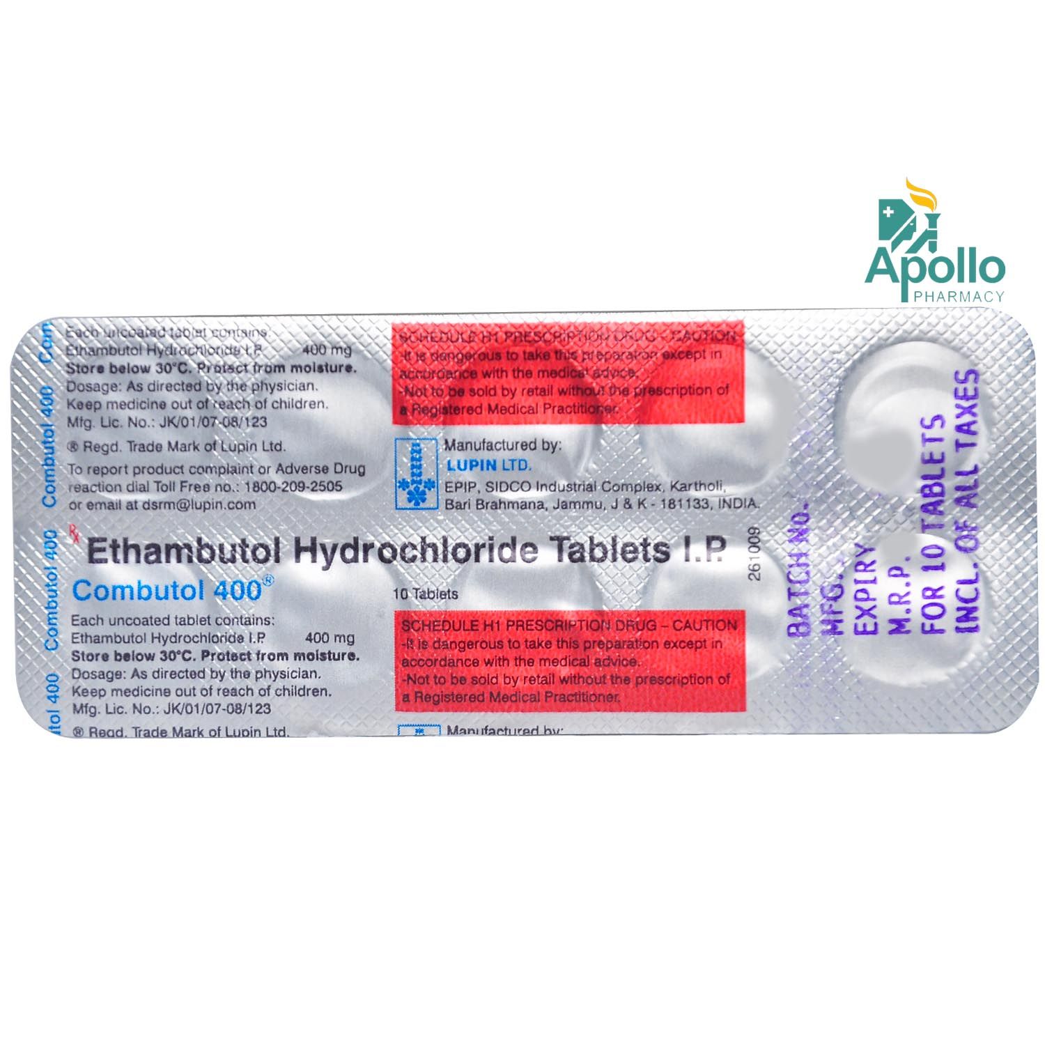 COMBUTOL 400MG TABLET Price, Uses, Side Effects, Composition - Apollo ...