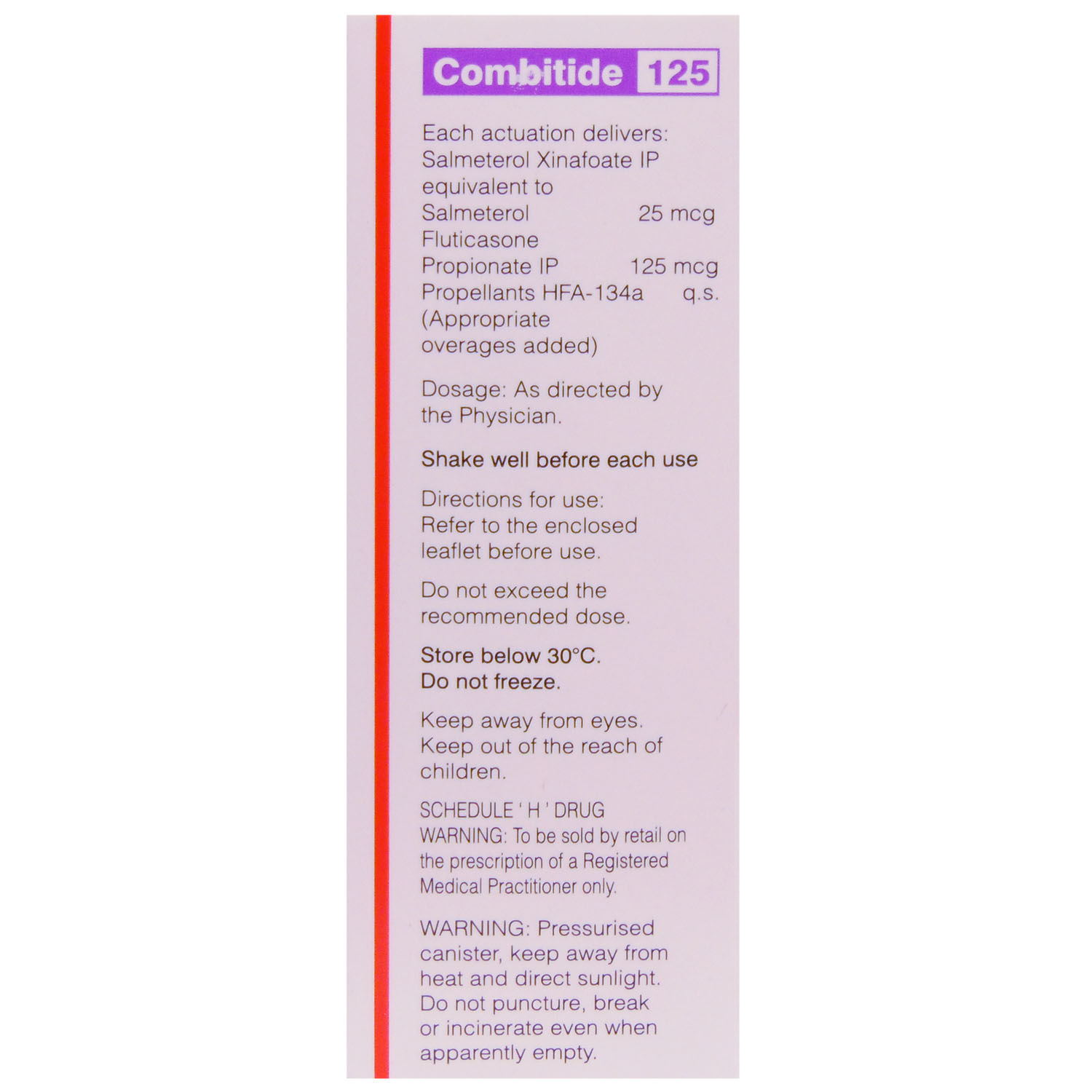 Combitide 125 Inhaler 120 mdi Price, Uses, Side Effects, Composition ...
