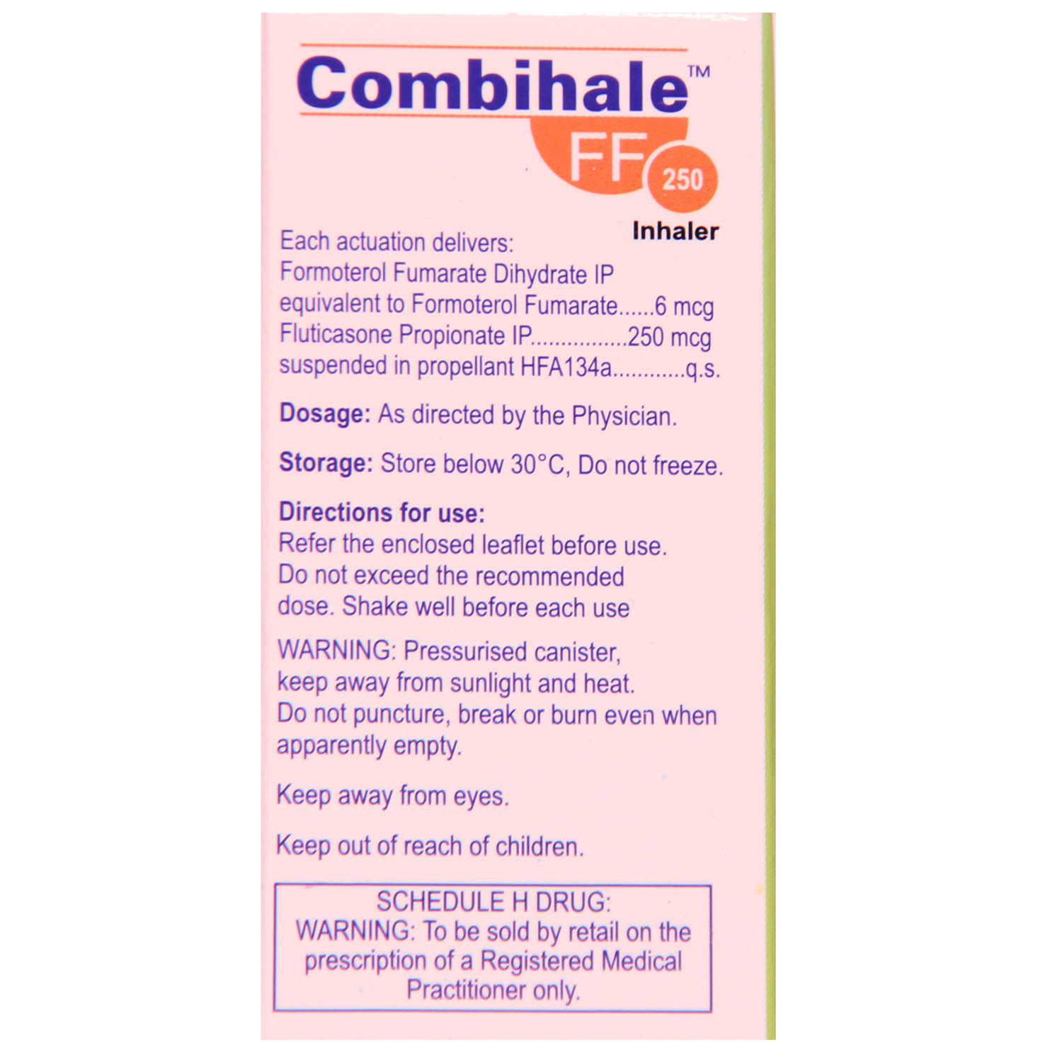 Combihale FF 250 Inhaler 120 mdi Price, Uses, Side Effects, Composition ...
