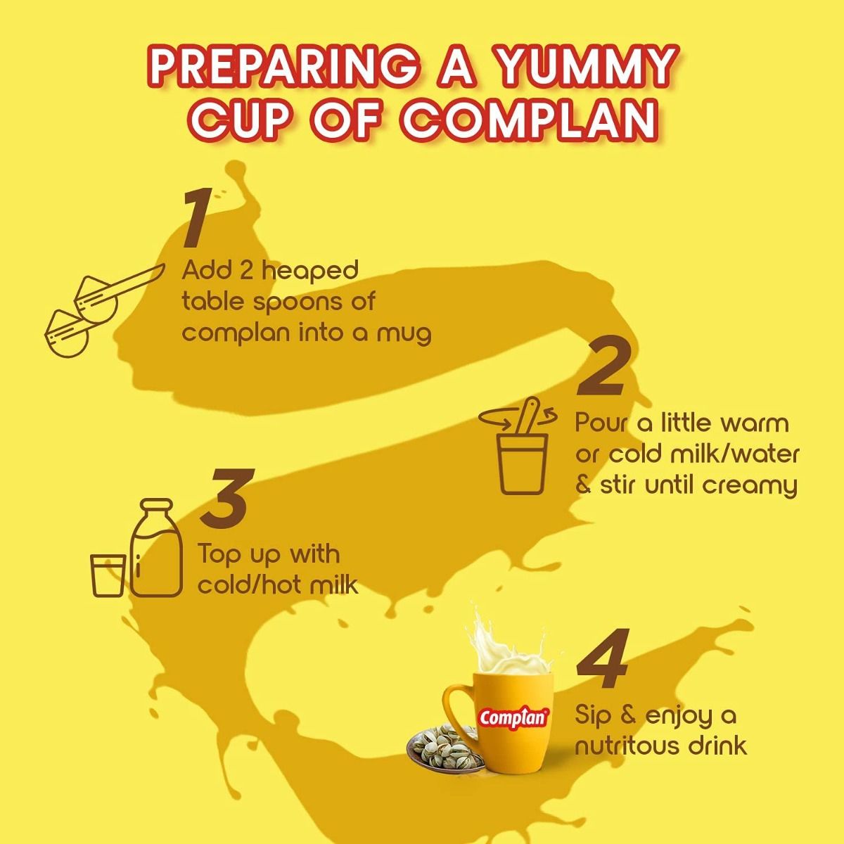 Complan Pista Badam Flavour Nutrition Drink Powder, 500 gm Refill Pack ...