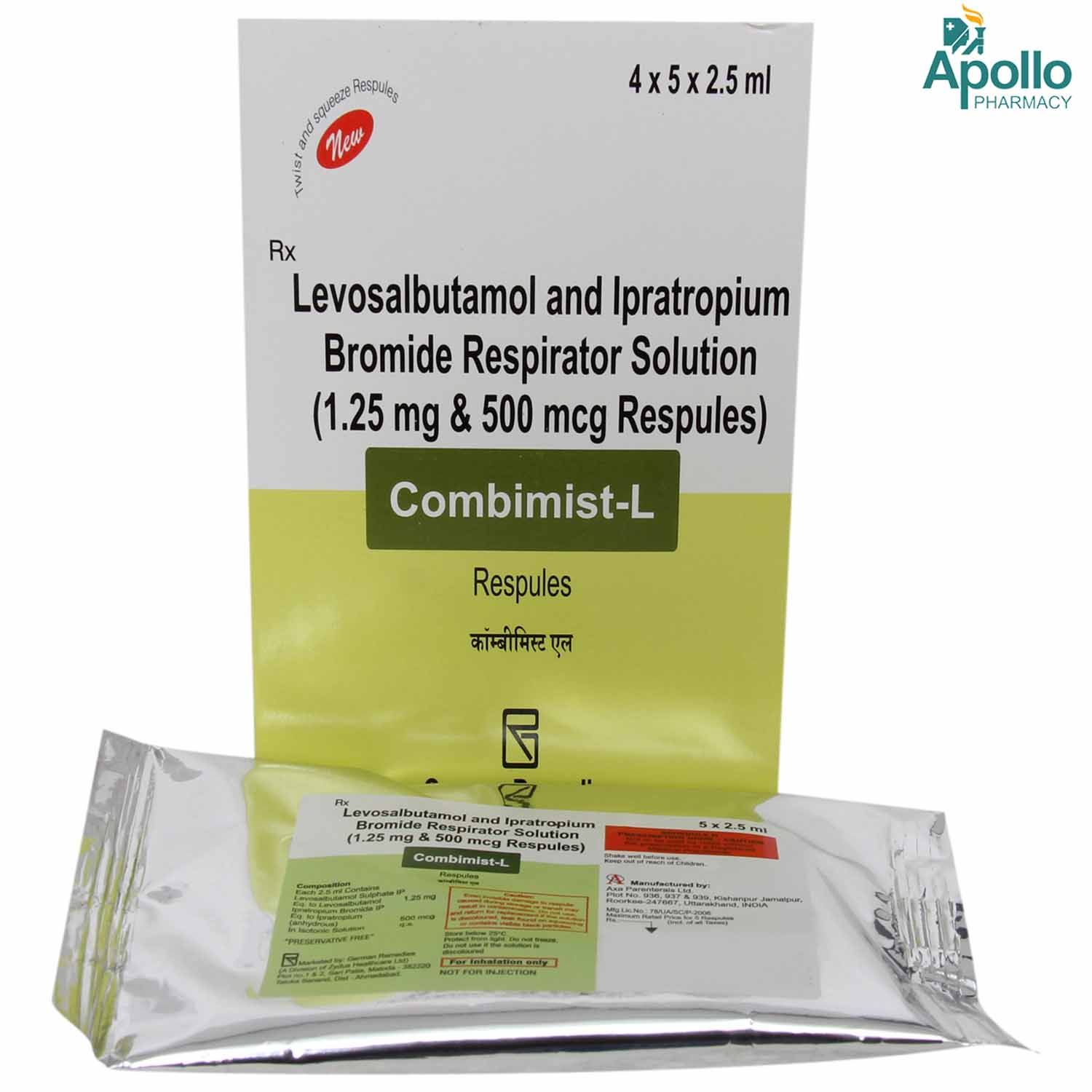 Combimist L Respules 5X2.5 ml Price, Uses, Side Effects, Composition ...