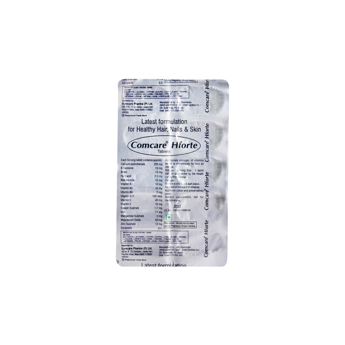 Comcare H Forte Tablet 10's Price, Uses, Side Effects, Composition ...
