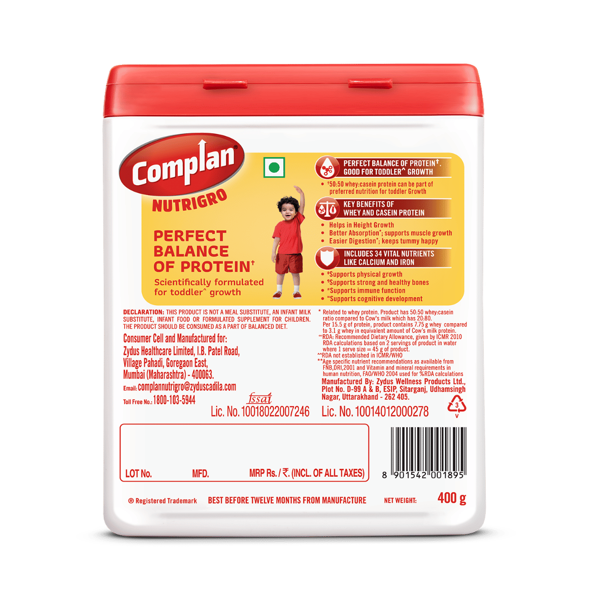 Complan Nutrigro Creamy Vanilla Flavoured Health and Nutrition Drink ...