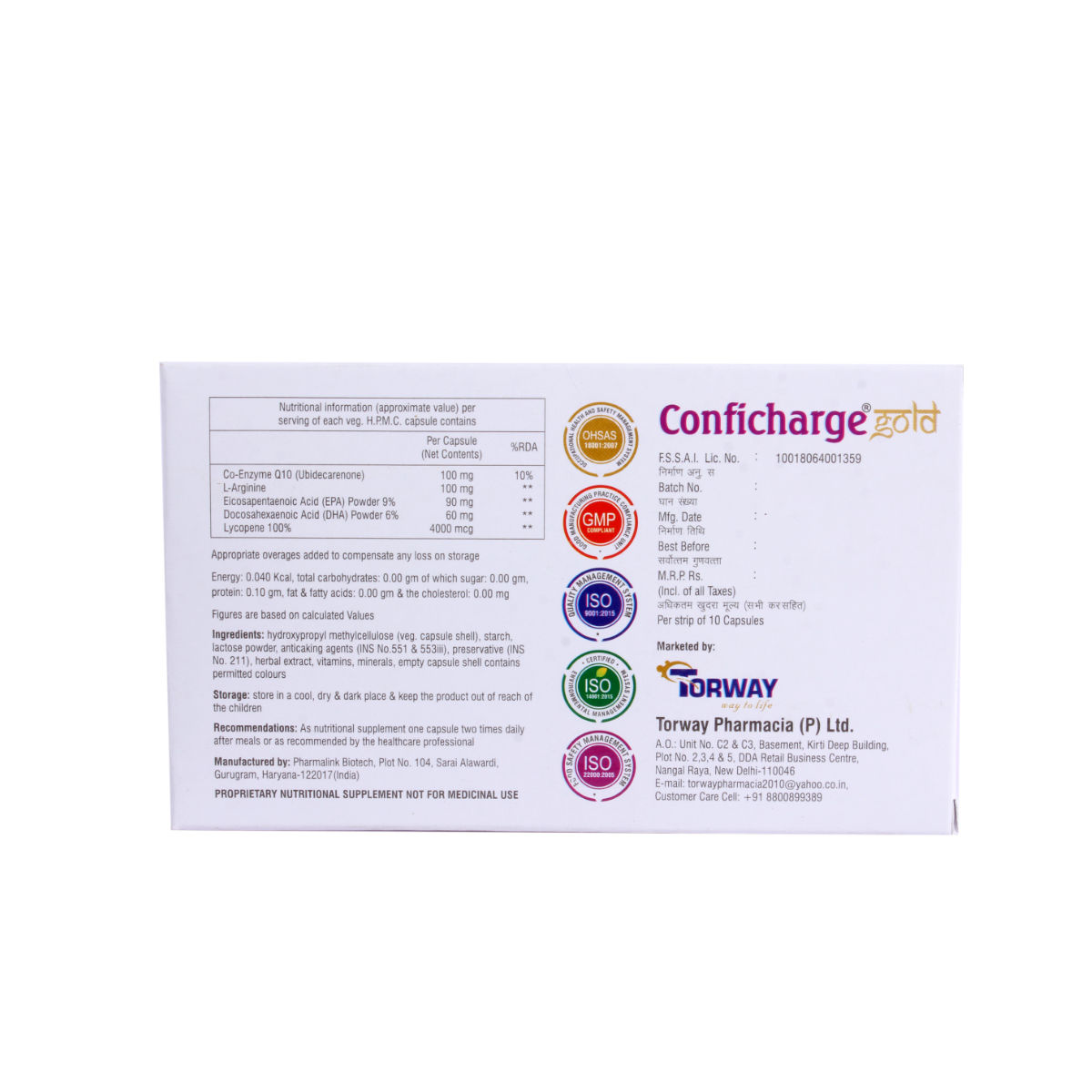 Conficharge Gold Tablet 10'S Price, Uses, Side Effects, Composition ...