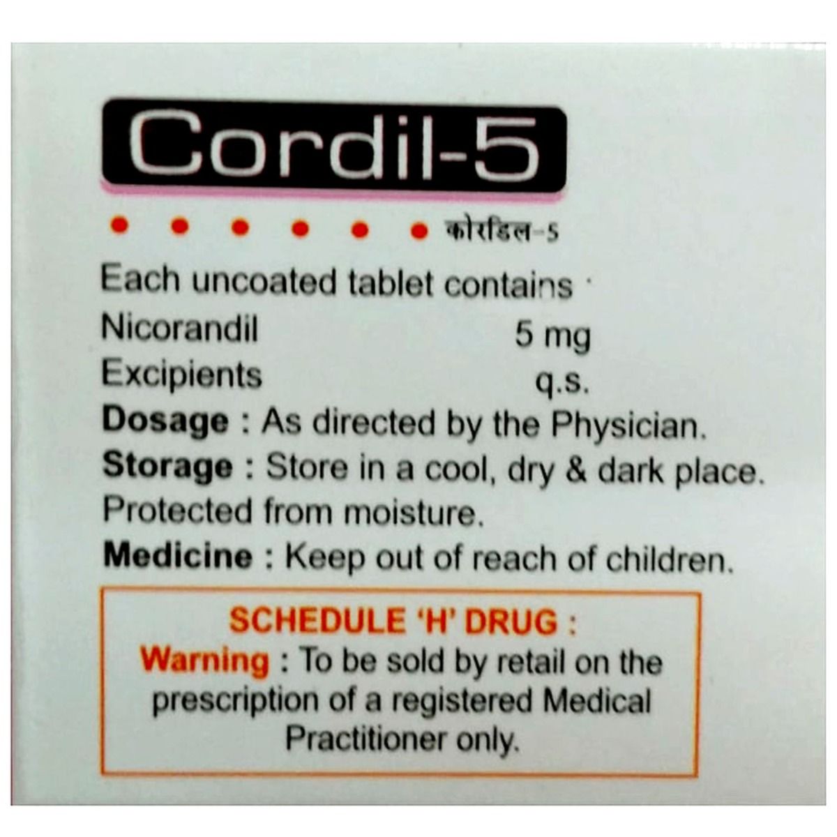 Cordil-5 Tablet 10's Price, Uses, Side Effects, Composition - Apollo ...