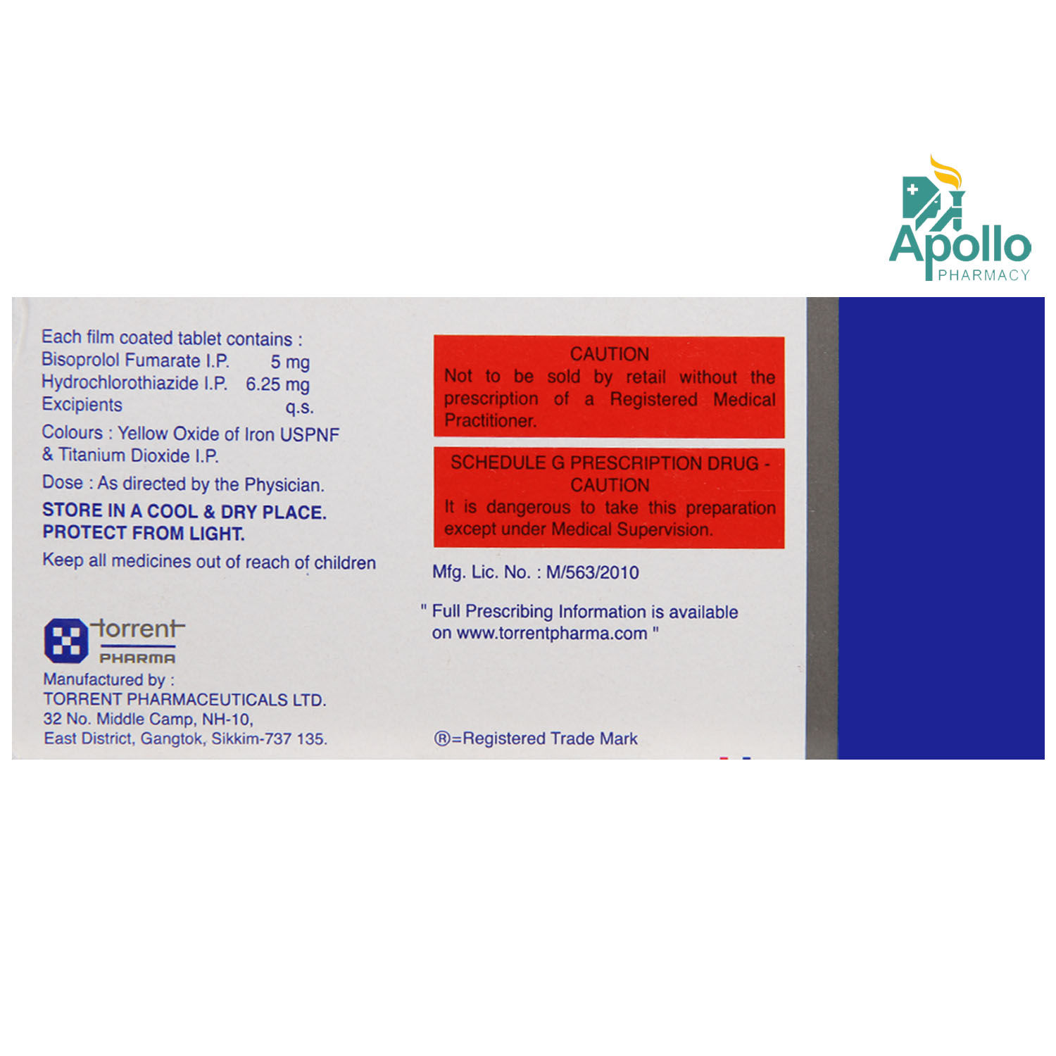 Corbis H 5 Tablet 10's Price, Uses, Side Effects, Composition - Apollo ...