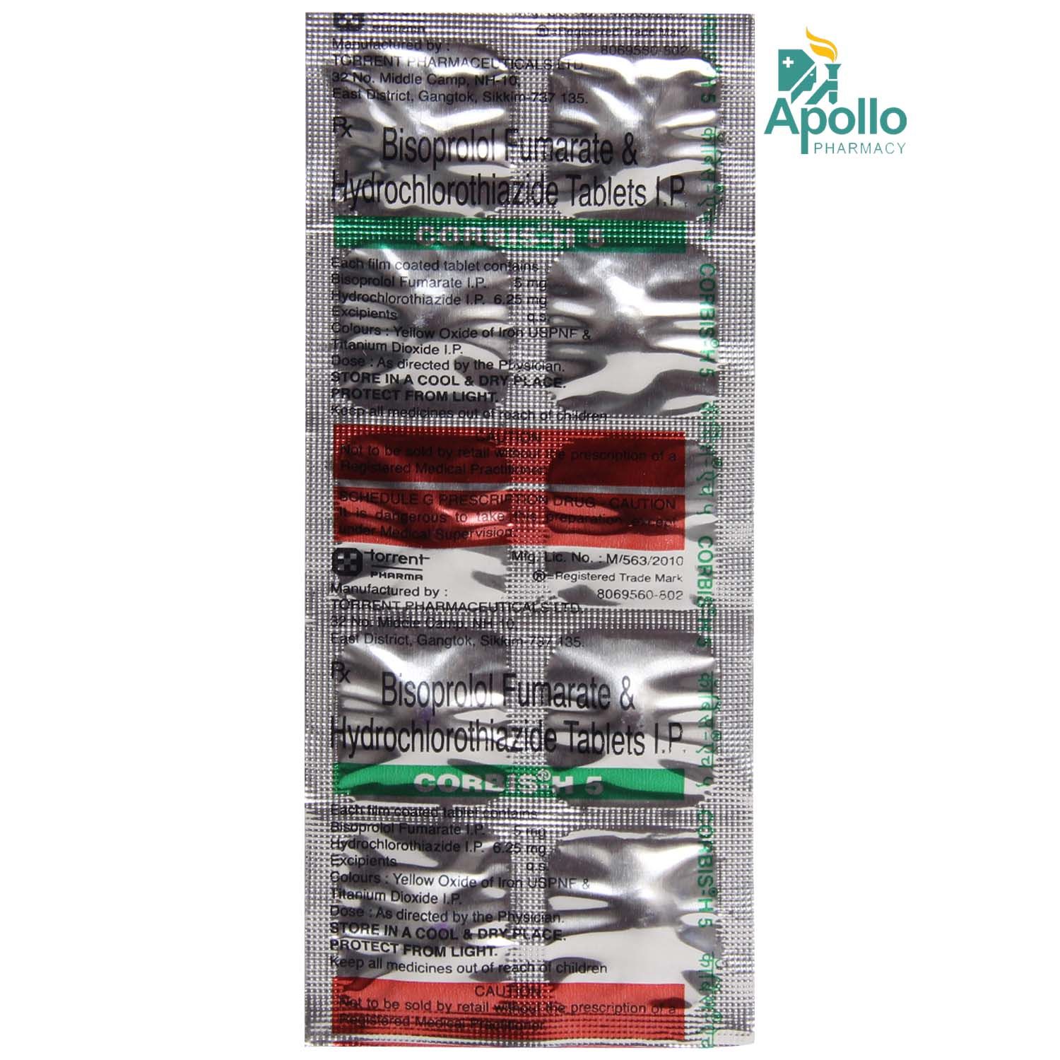 Corbis H 5 Tablet 10's Price, Uses, Side Effects, Composition - Apollo ...