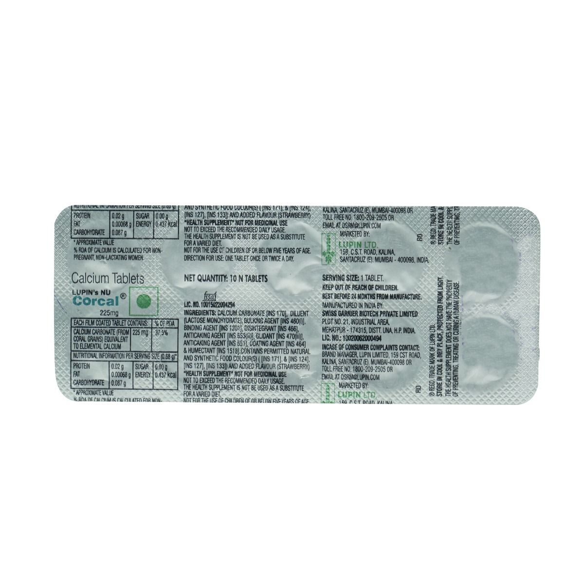 CORCAL 225MG TABLET Price, Uses, Side Effects, Composition - Apollo ...