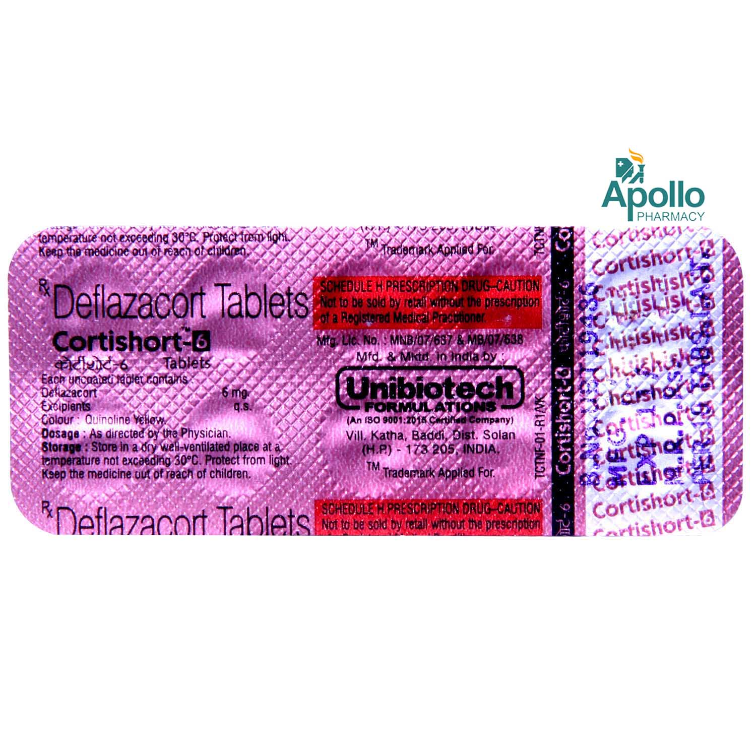 CORTISHORT 6MG TABLET Price, Uses, Side Effects, Composition - Apollo ...