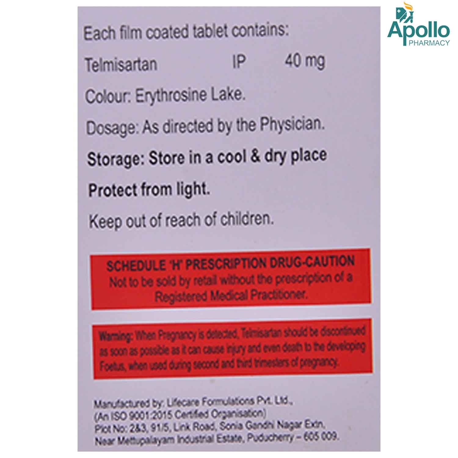Corditel-40mg Tablet 15's Price, Uses, Side Effects, Composition ...